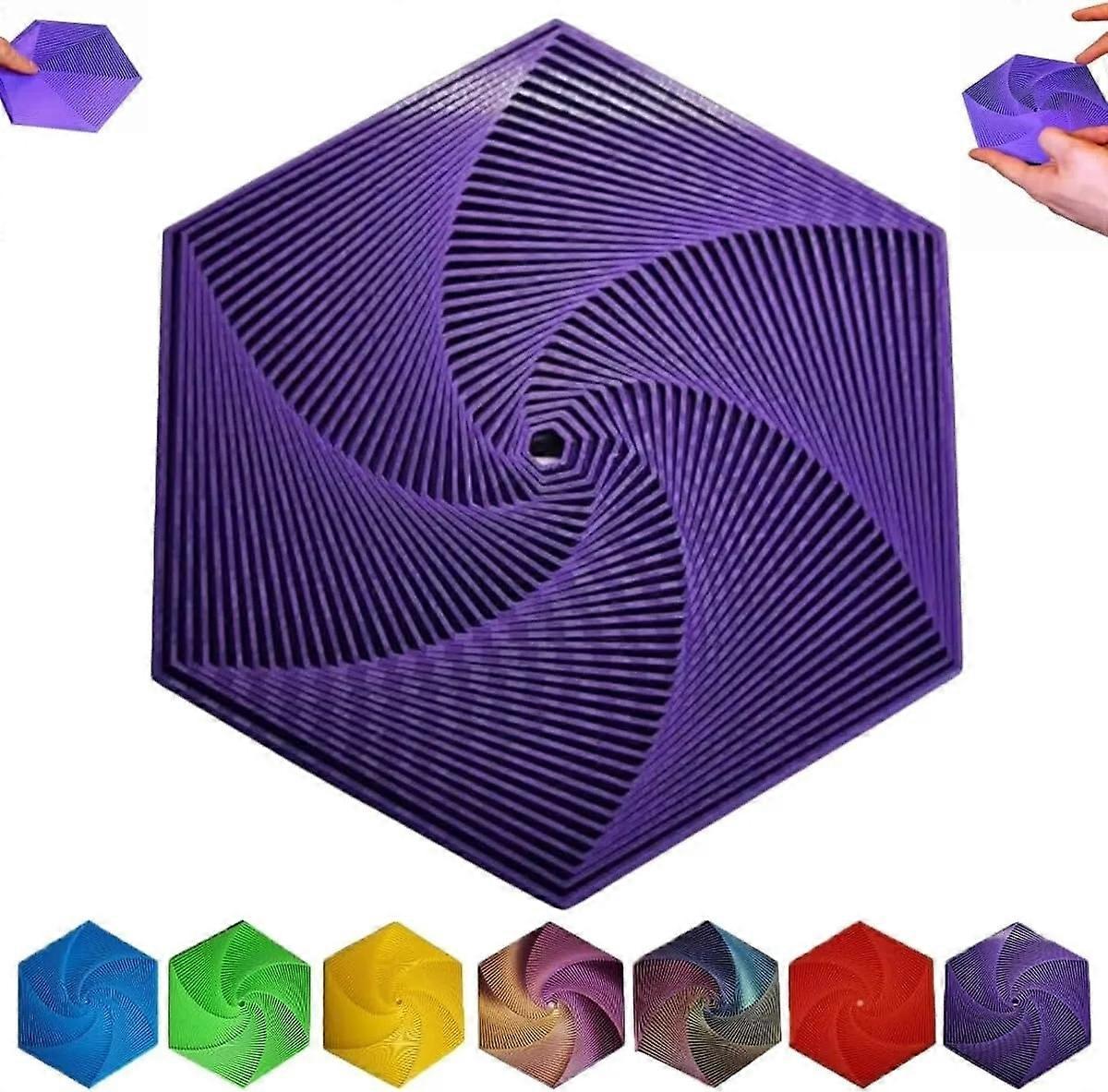 Fractal Fidget Hexagon,3D Printed Colorful Hexagon Toy, Funny ...