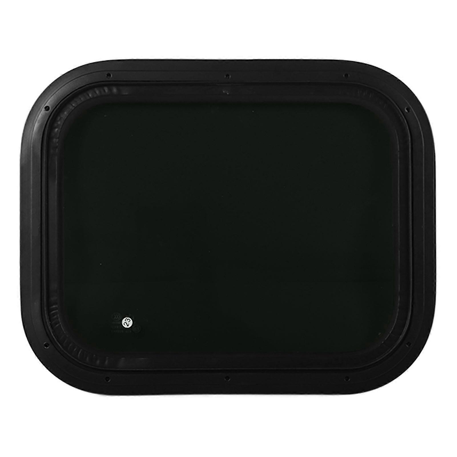 Fixed RV Window 450 X 300mm Aluminium Alloy Waterproof Black Round ...