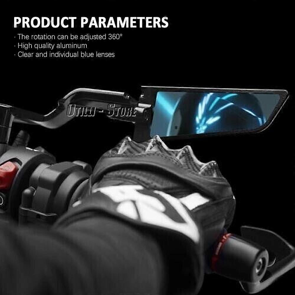 Motorcycle Aluminium Wind Wing Adjustable Rotating Rearview Mirror For ...