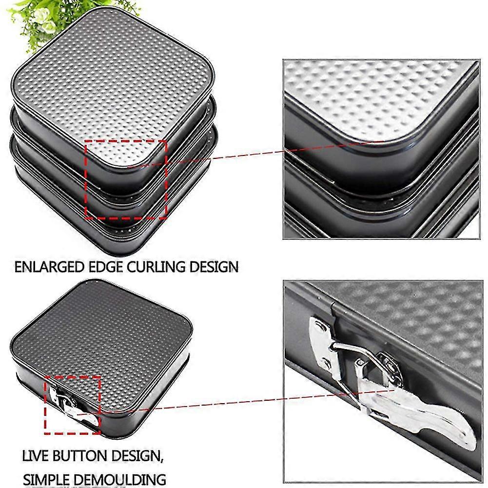 Square Springform Dessert Nonstick Leakproof Cake Bakeware Cheesecake ...