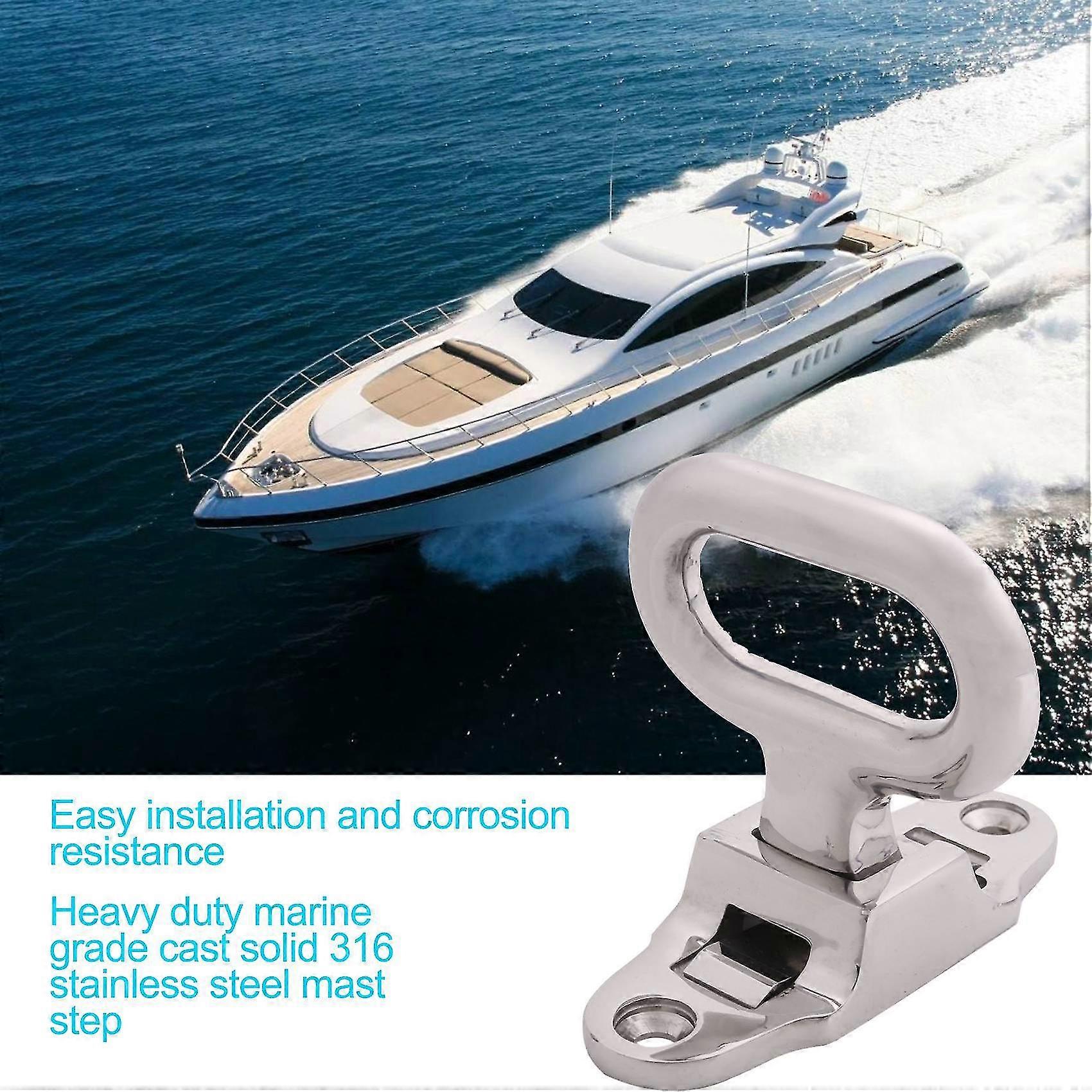 108x81mm Diamond Non-slip 316 Stainless Steel Folding Mast Step Boat ...