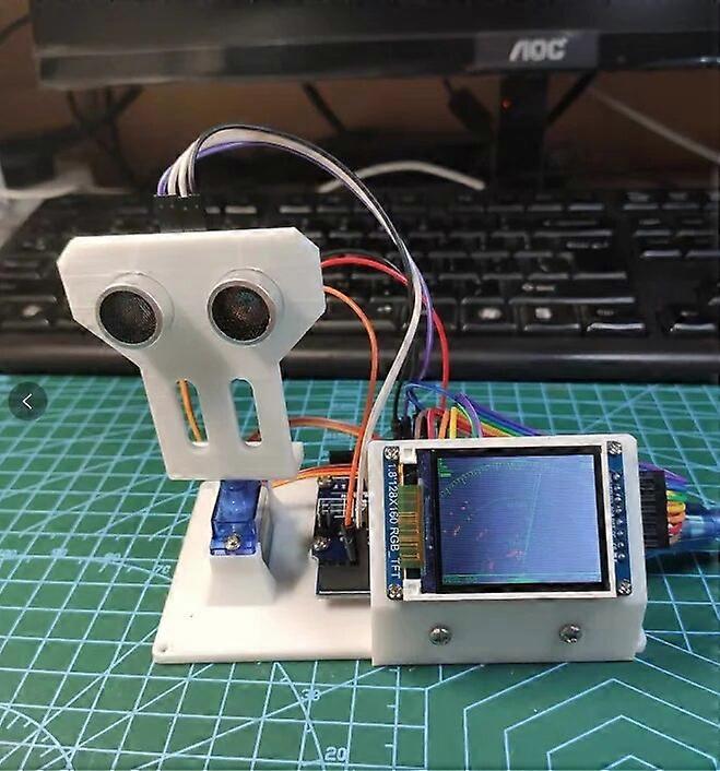3D Printing Mini Radar Detection Robot With 1.8 TFT Screen to ...