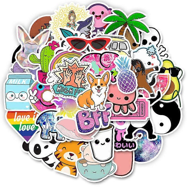 50 Pack of Stickers - Cute Mix multicolour | Fruugo UK