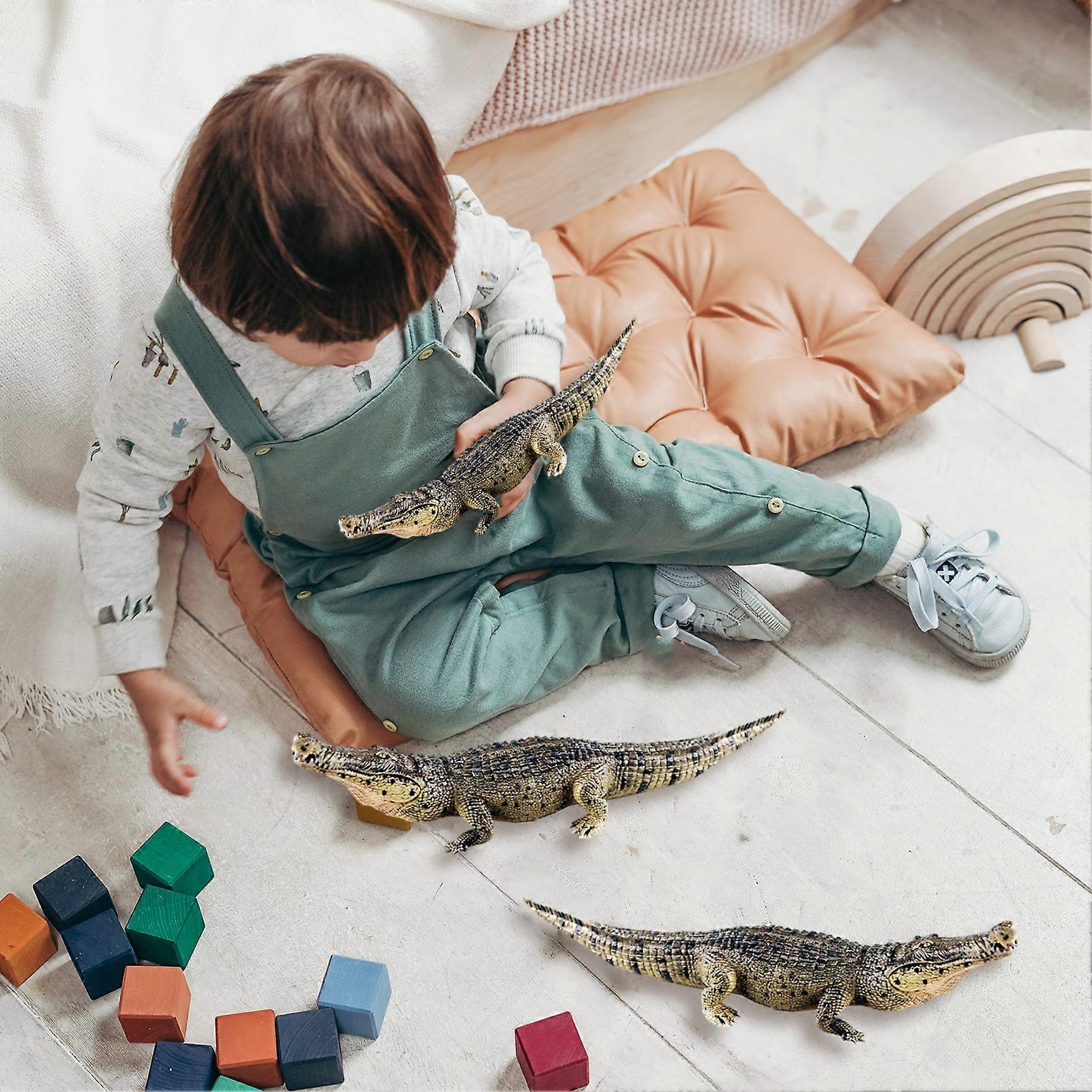 Crocodile Model Good Detail Lifelike Crocodile Figurine Ancient Animal ...