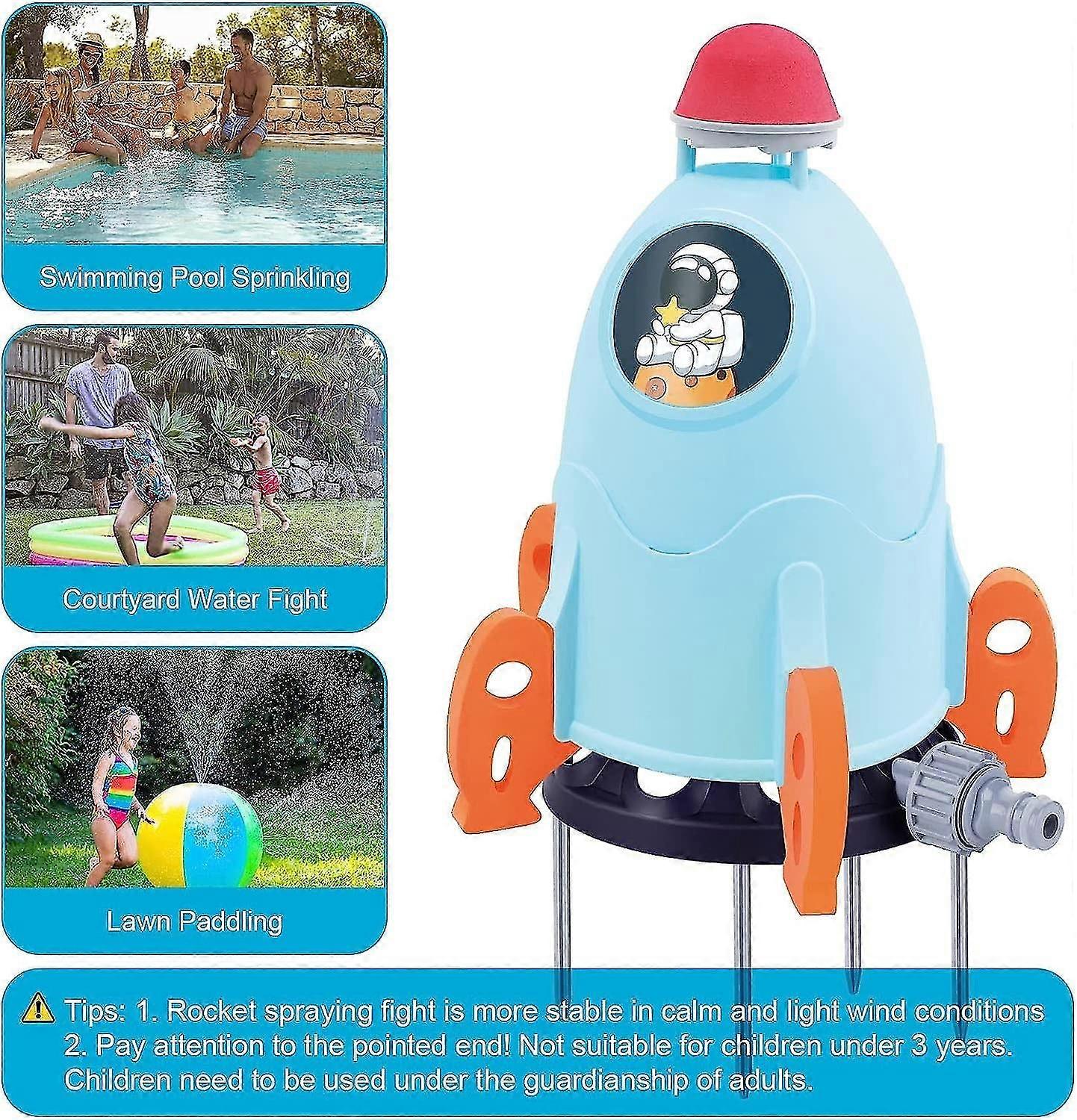 Water Rocket Sprinkler, Water Toy, Rocket Toy, Children's Garden ...