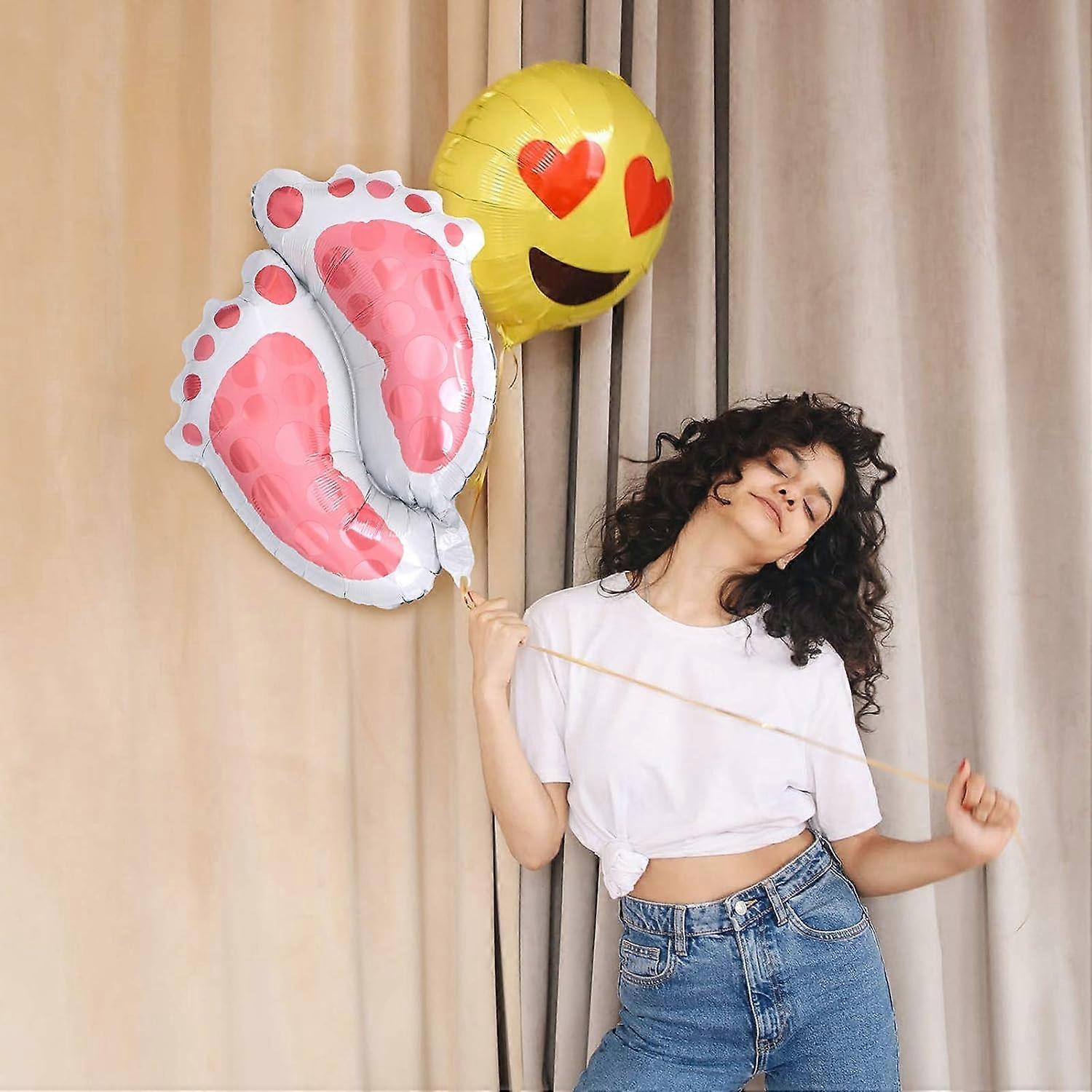 Red Balloons Red Ballons 3pcs Red Girl Foot Balloons Aluminium Foil ...