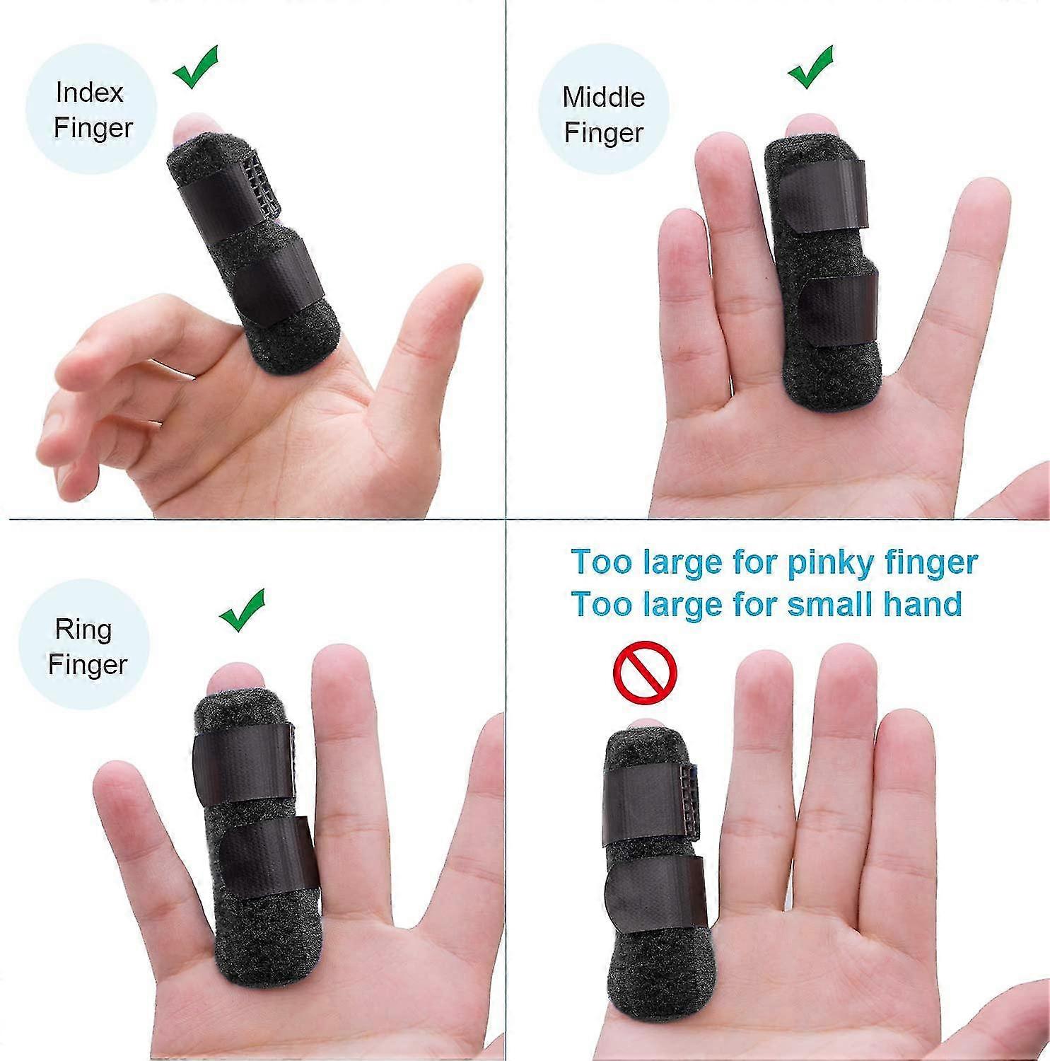 Trigger Finger Splints, Finger Brace With 2 Gel Sleeves For Mallet ...
