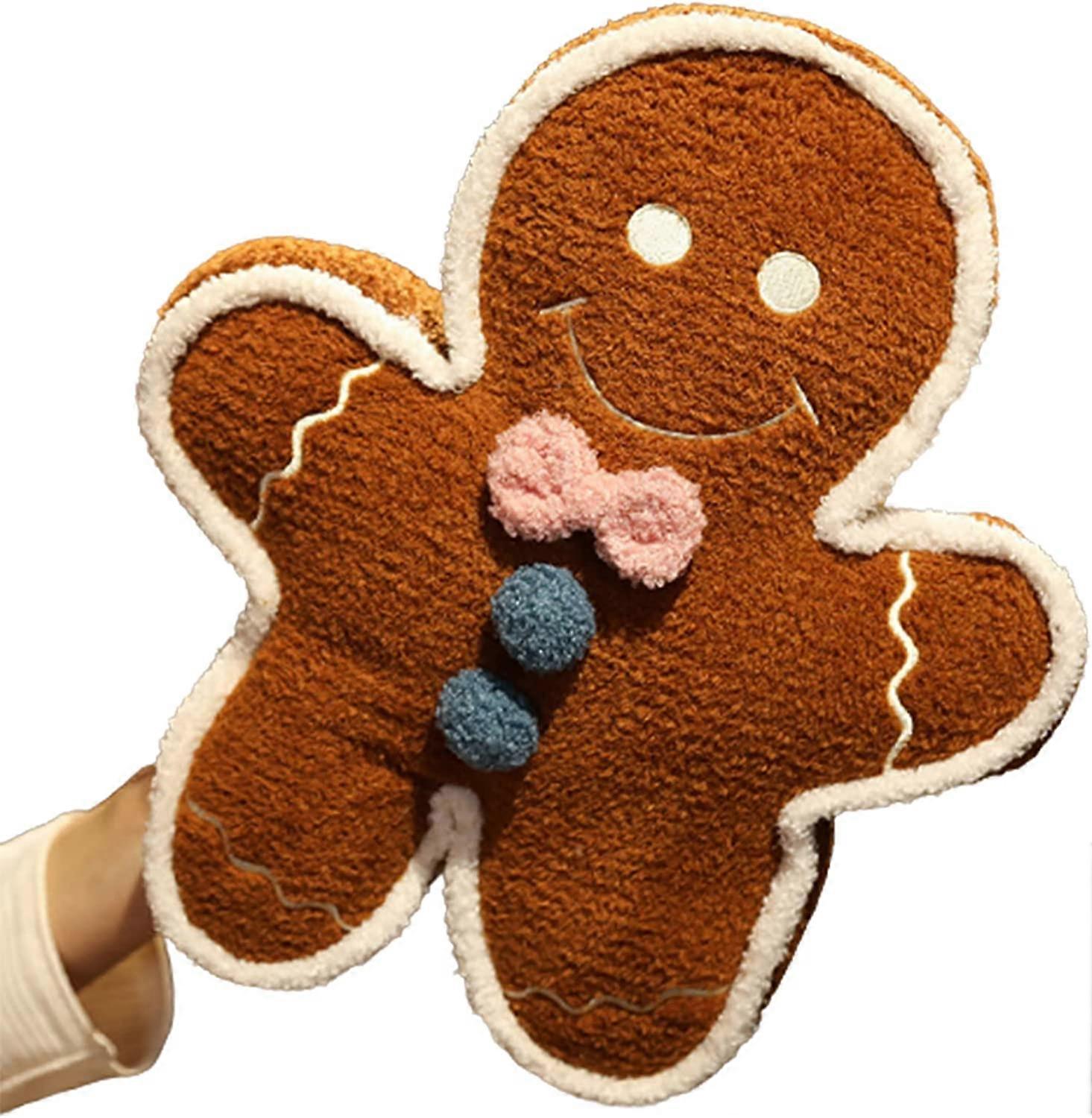 Gingerbread Man Pillow Doll,Christmas Decor Cartoon Gingerbread Man ...