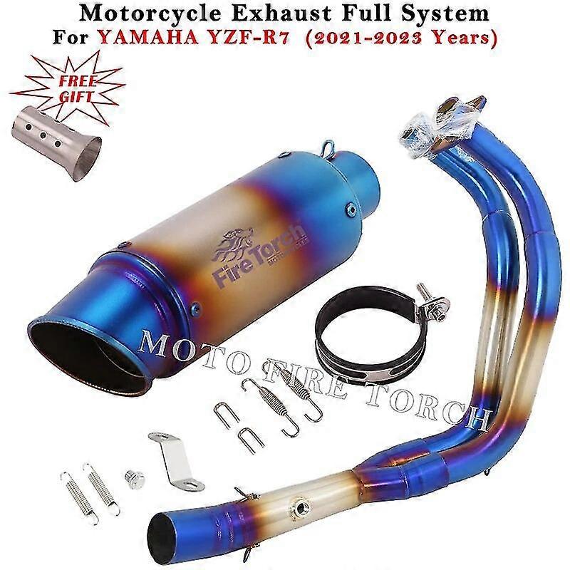 Exquisite exhaust pipeFor YAMAHA YZF-R7 R7 2021 2022 2023 Motorcycle ...