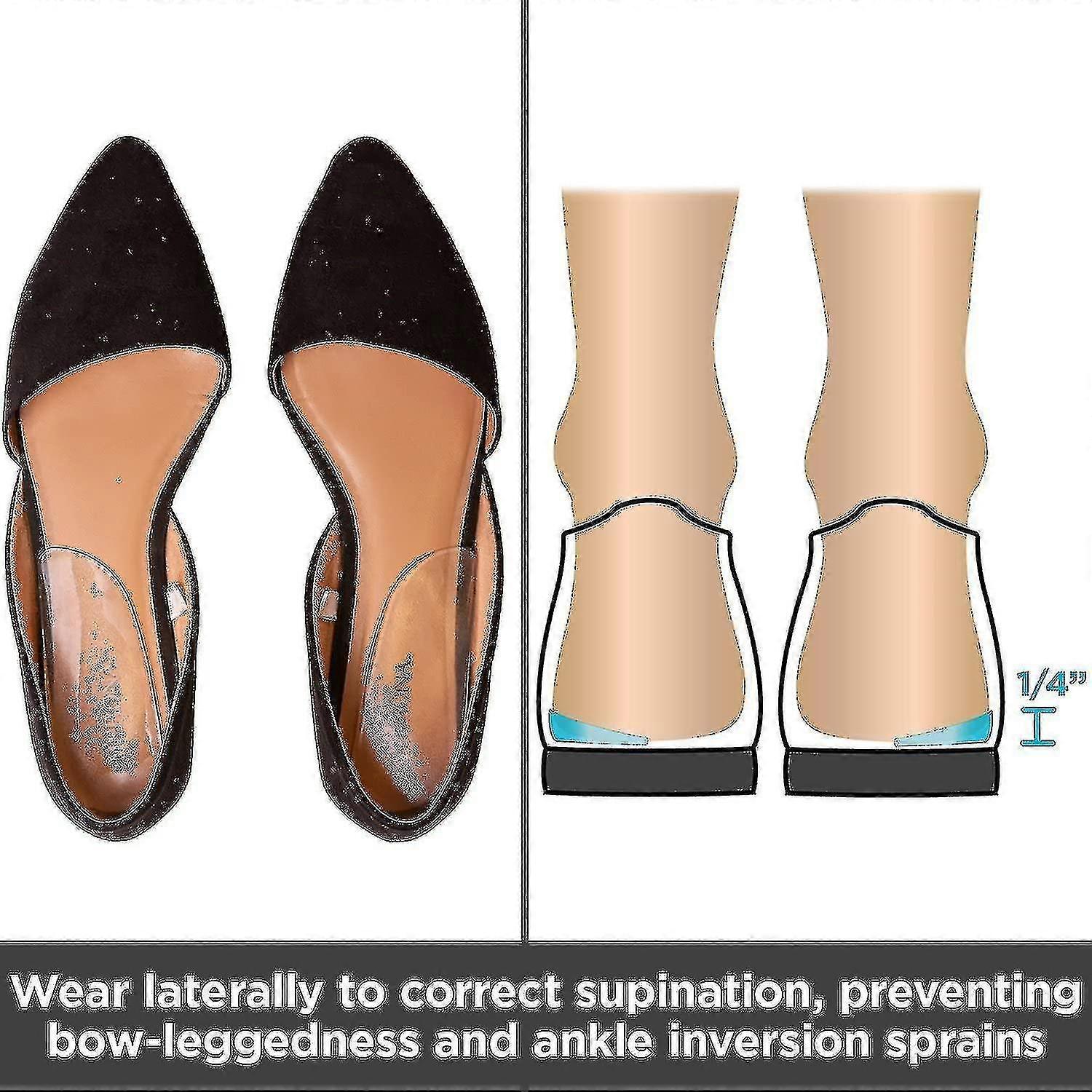 Medial Lateral Heel Wedge Silicone Insoles (pair) - Supination ...