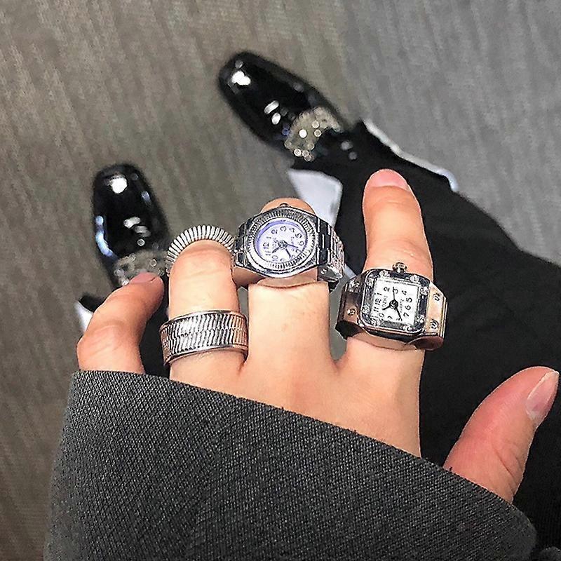 Fashion Quartz Watch Ring Digit Dial Unisex Jewelry 1pc | Fruugo UK