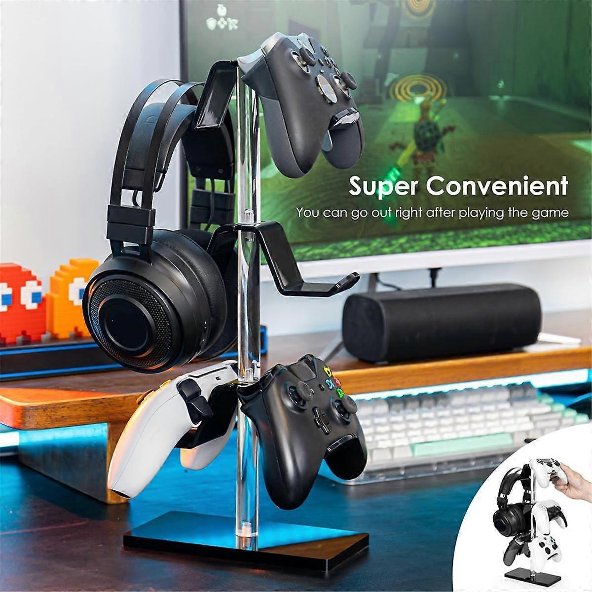 Controller Holder Headset Stand 3 Tier,Adjustable Acrylic Gaming ...