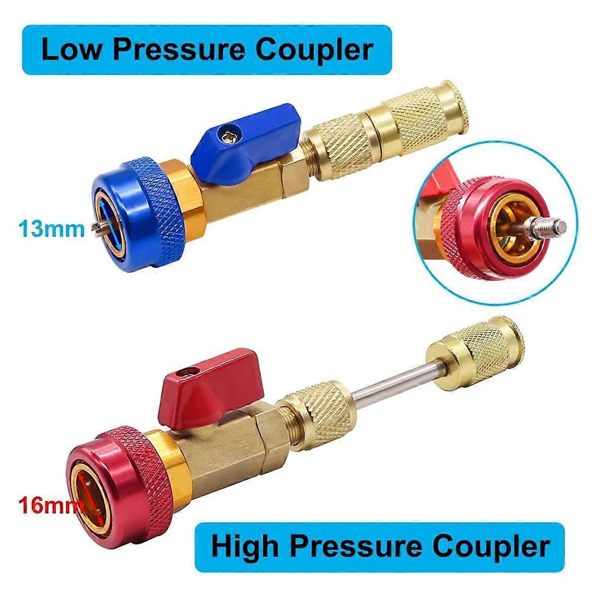 R134A Valve Core Quick Remover Installer Tool Kit - High Low Pressure ...