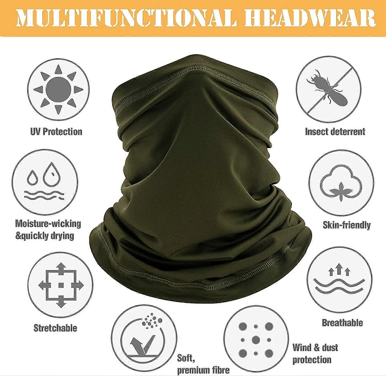 Multifunctional Headwear 4 Pcs Snoods for Men Face Covering Headband ...