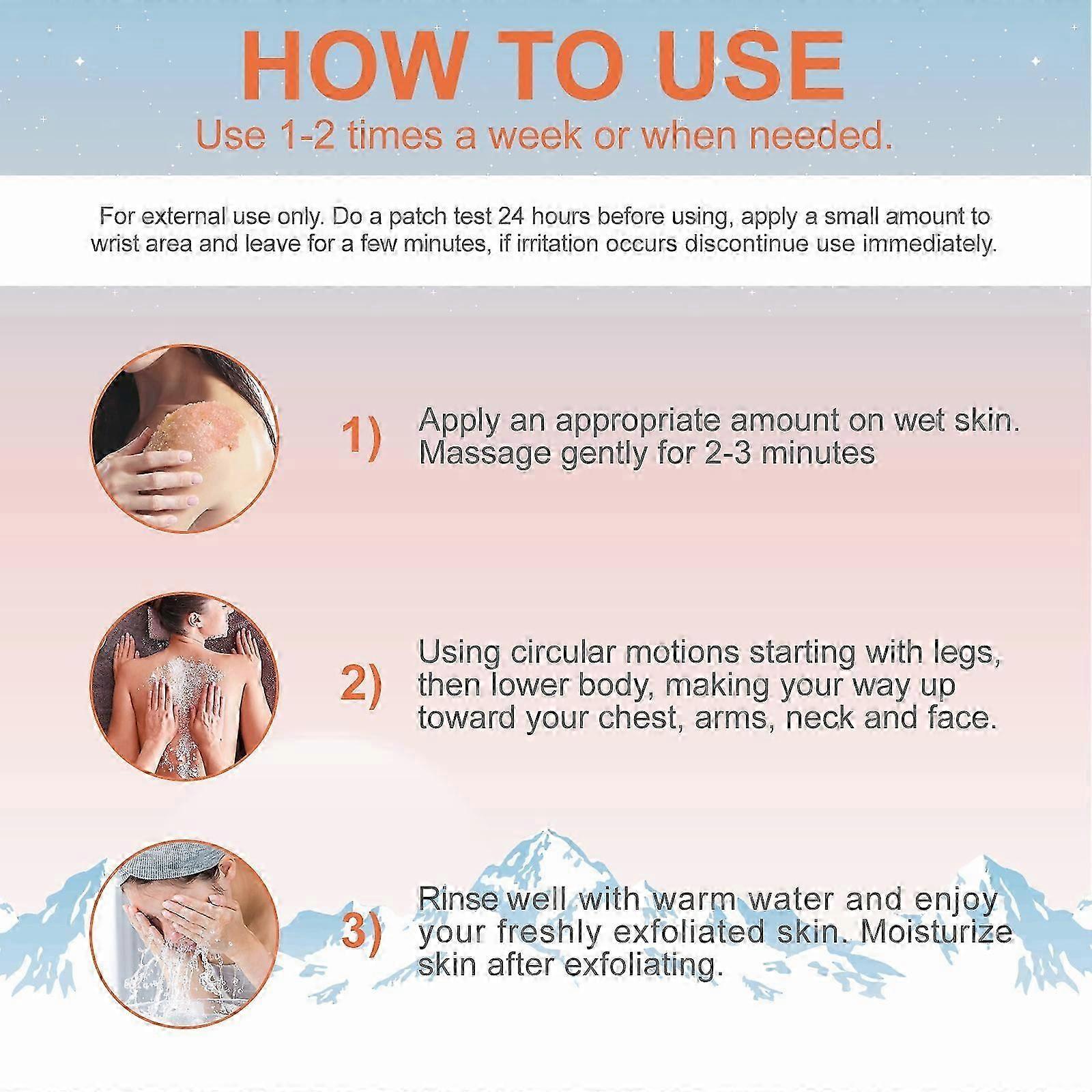 Himalaya Salt Body Scrub - Remove Acne Dark Spots - Salt Exfoliating ...