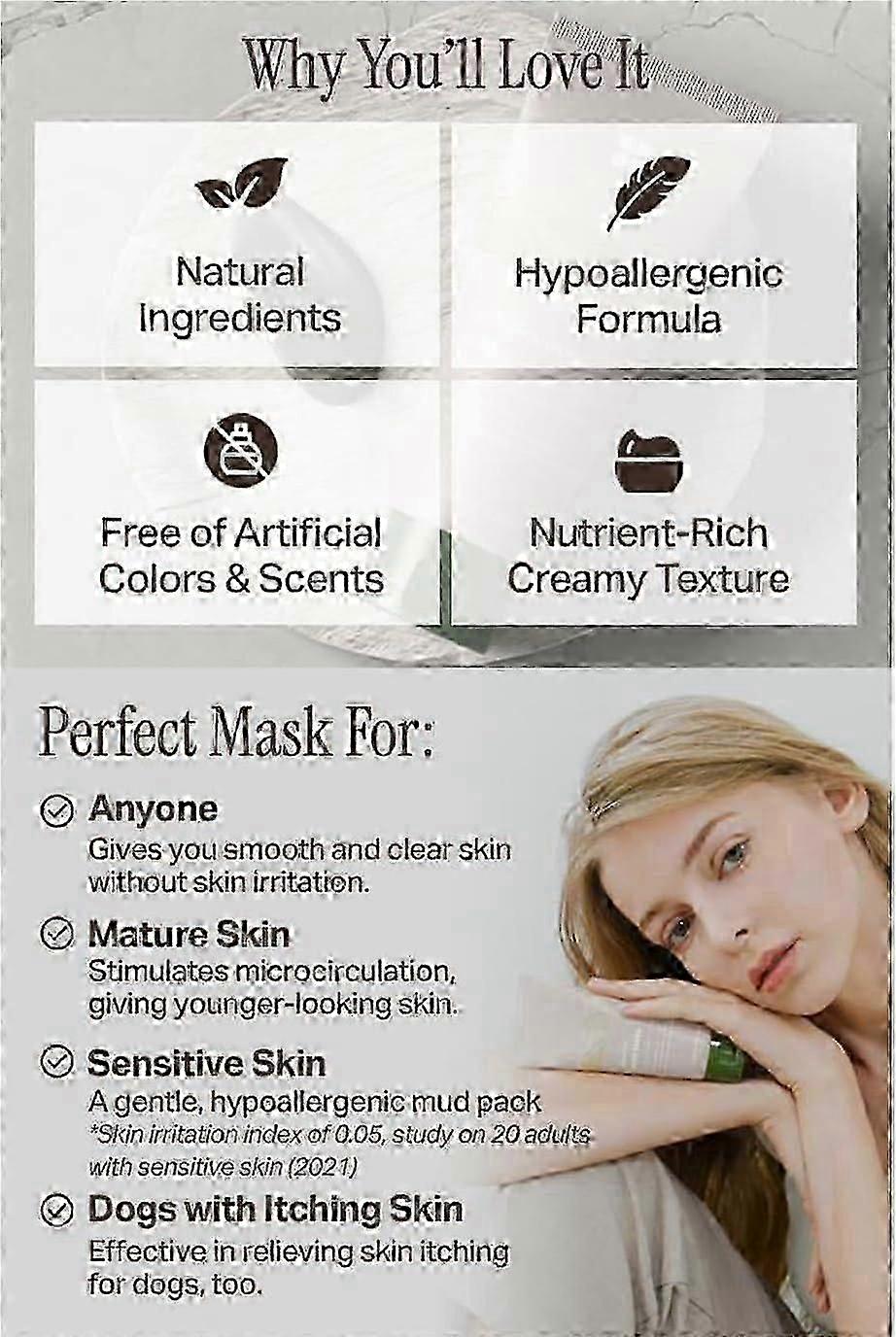 Relief Mud Mask - Deep Cleansing & Hydrating Mask with Boryeong Mud ...