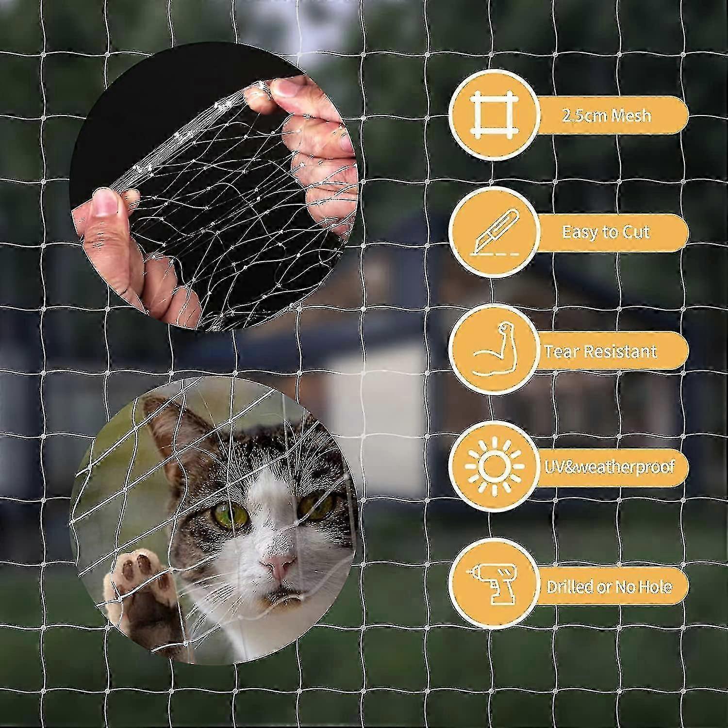 Cat Safety Net,cat Protection Net, High Quality Transparent No-drill ...
