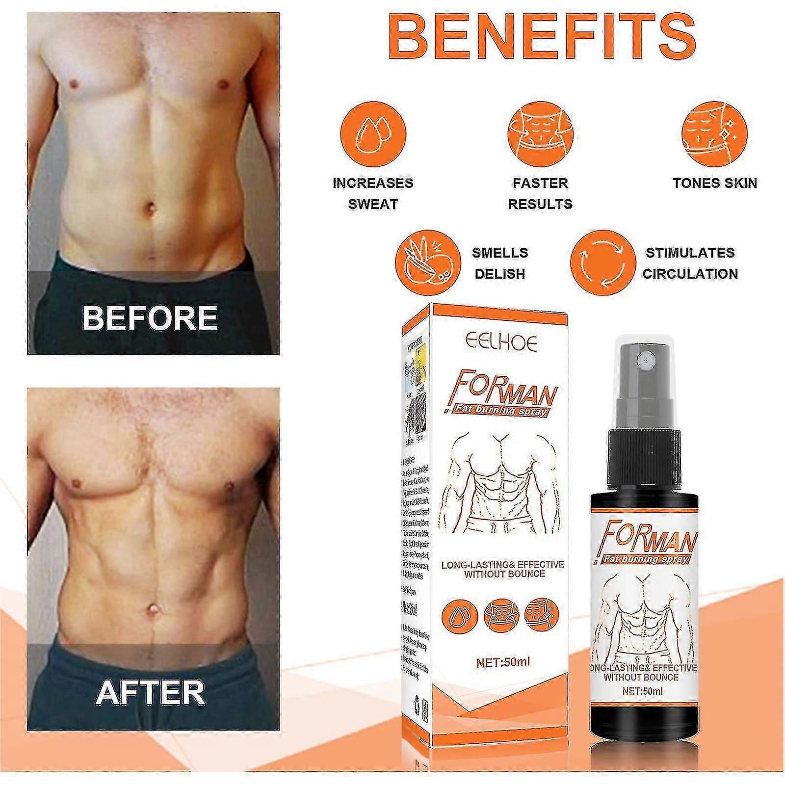 Men's Abdominal Muscle Spray Local Perspiration Strengthening Belly ...