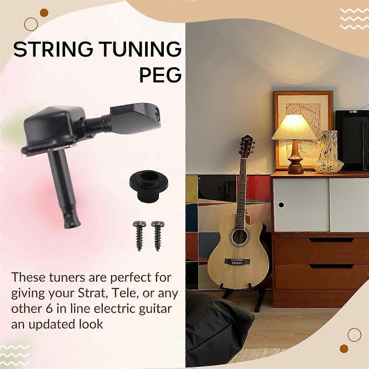 6Pcs String Tuning Pegs Machine Heads Tuners Right Hand Electric ...