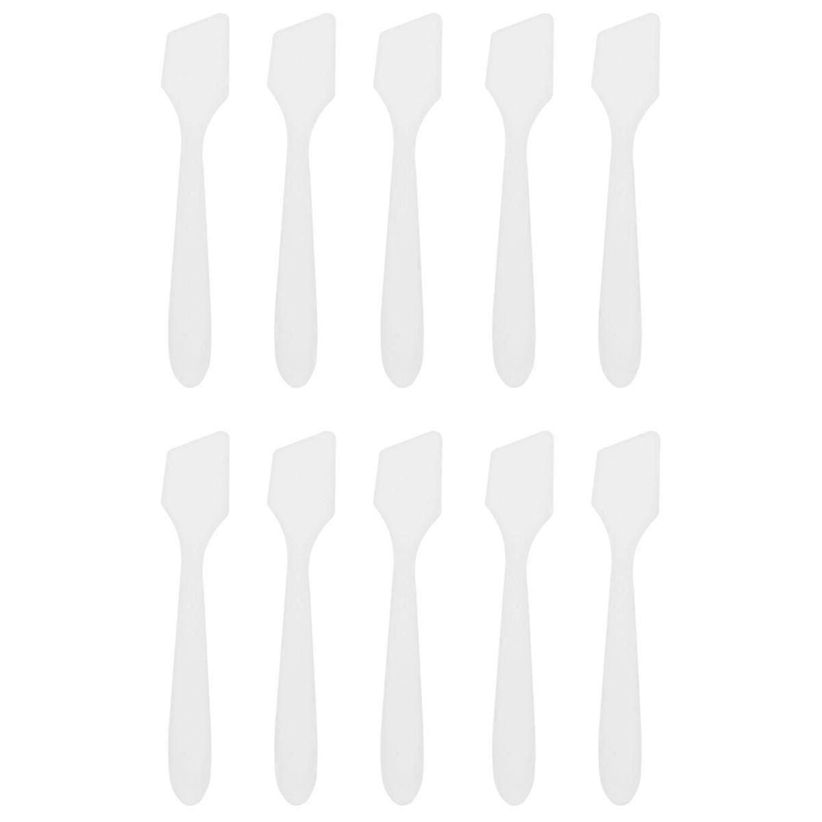 100 Pcs Stainless Steel Spatula Makeup Spatula Tool Mini Makeup Scraper ...