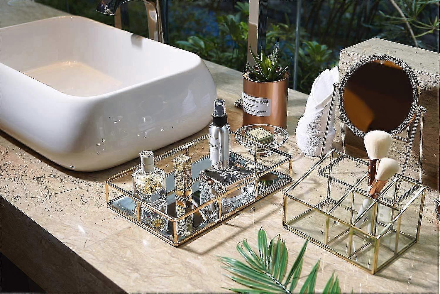 Tray Mirror, Gold Mirror Tray Perfume Tray Mirror Vanity Tray ...