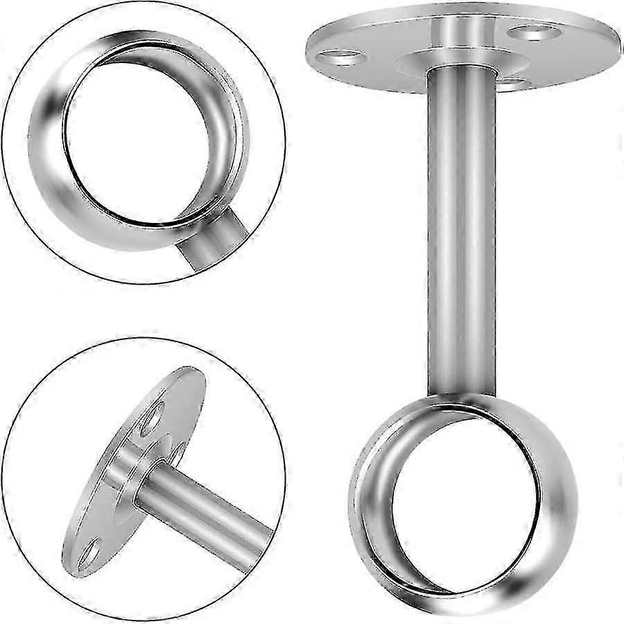 Ceiling Bracket for Curtain Rod, 4 Pieces Stainless Steel Hanging Rod ...