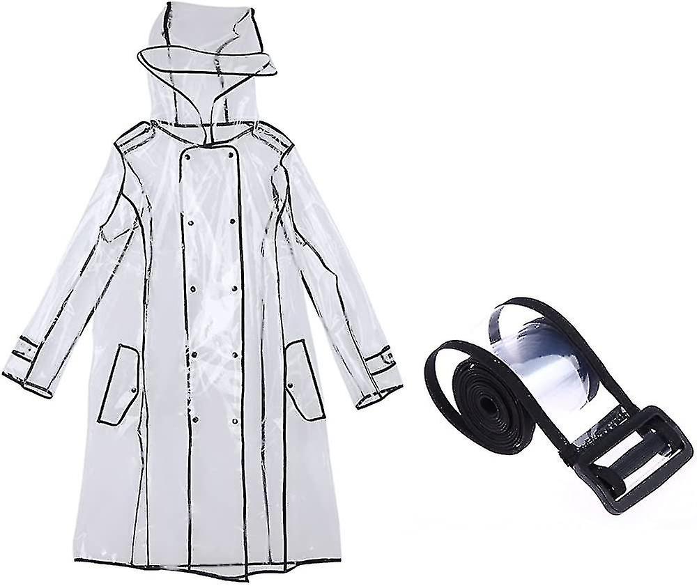 Women Raincoat Waterproof Hooded Eva Raincoat Women Transparent Rain ...