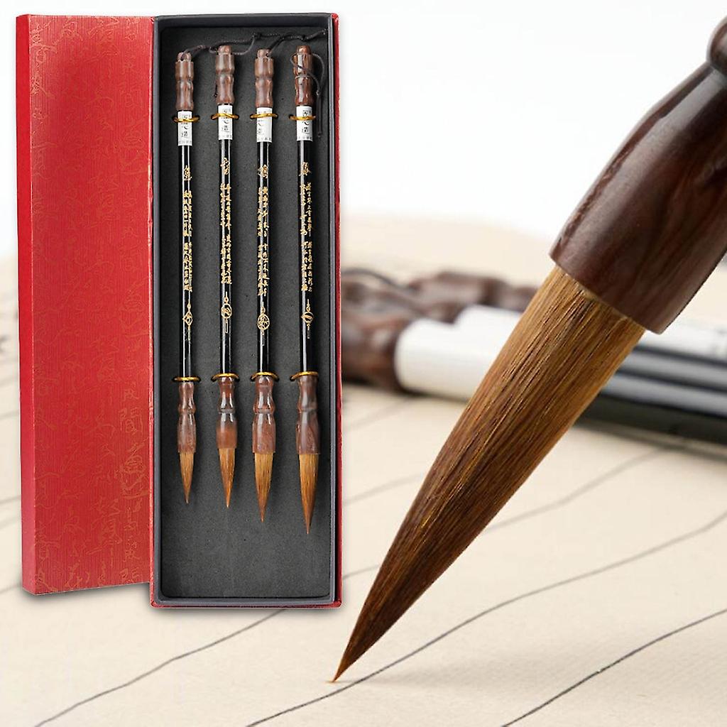 4x/set Japanese Sumi Drawing Brushes Chinese Calligraphy Brush Set For ...