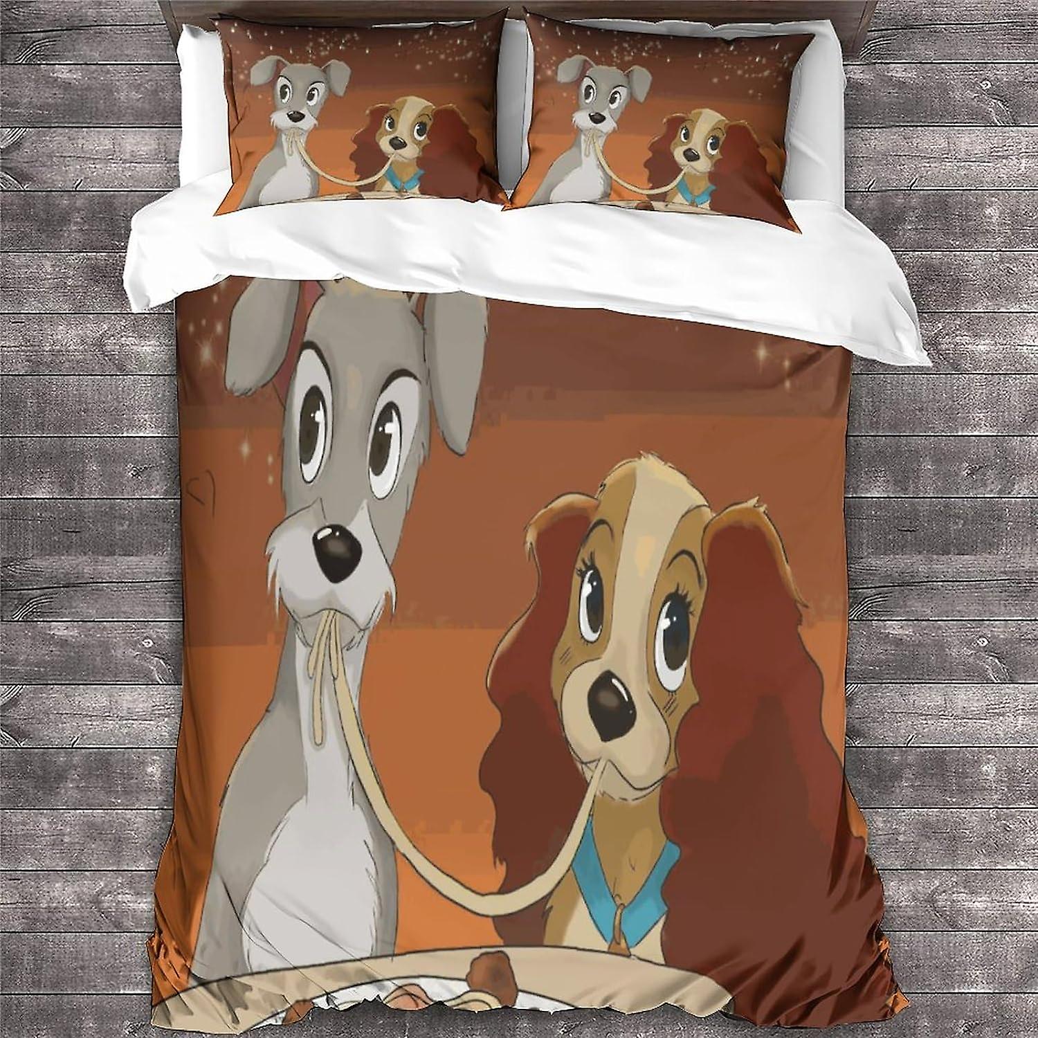 Lady And The Tramp 3D Cover Set for Kids Boys Teens Duvet Cover, 3 ...