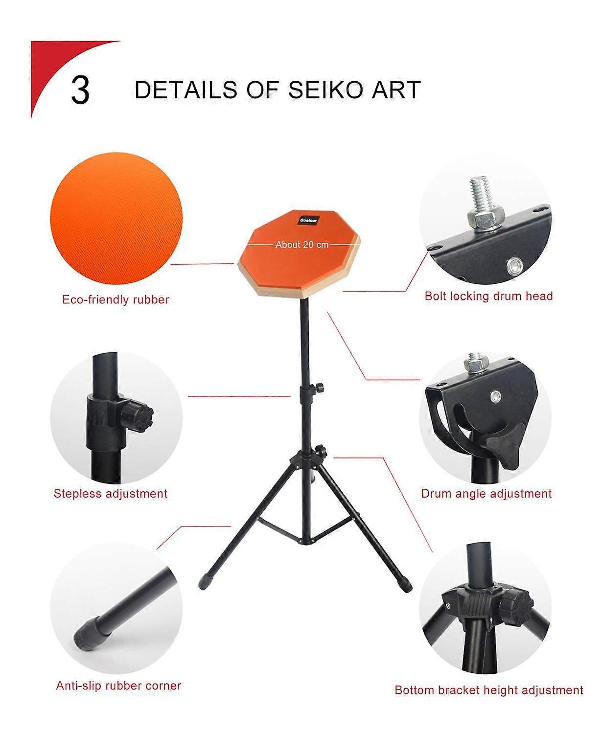 8-inch Dumb Drum Set Practice Dumb Drum Dumb Drum Pad Mute Pad Drum Pad ...