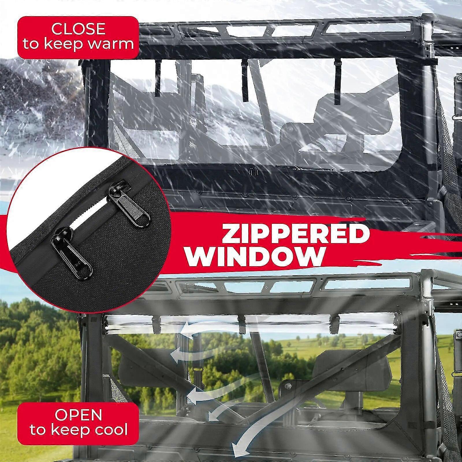 Rear Window Windshield Utv Compatible With Polaris Ranger Xp 1000 900 ...