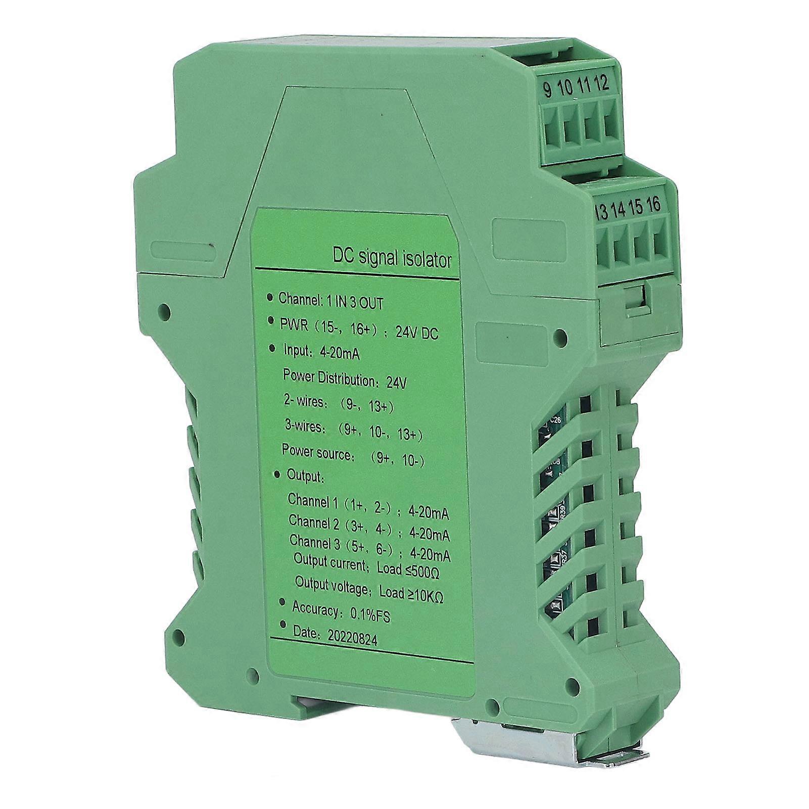 Current Signal Isolator Transmitter 1 In 3 Out DC Signal Conditioner Current Voltage Transmitter ...