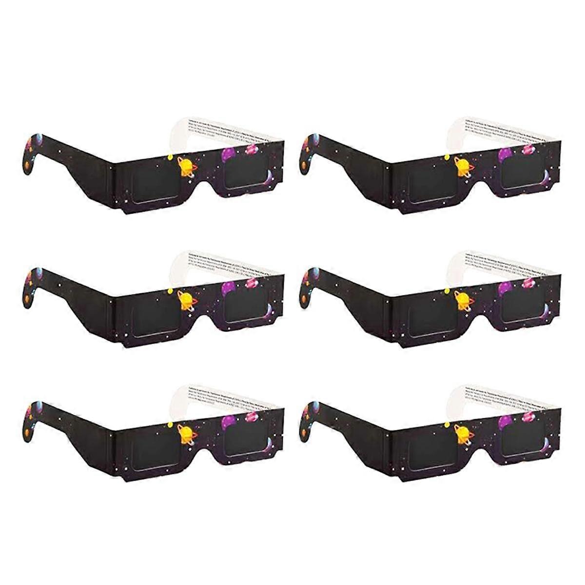 6 Pack Paper Solar Eclipse Glasses Eclipse Shade for Direct Sun Viewing ...