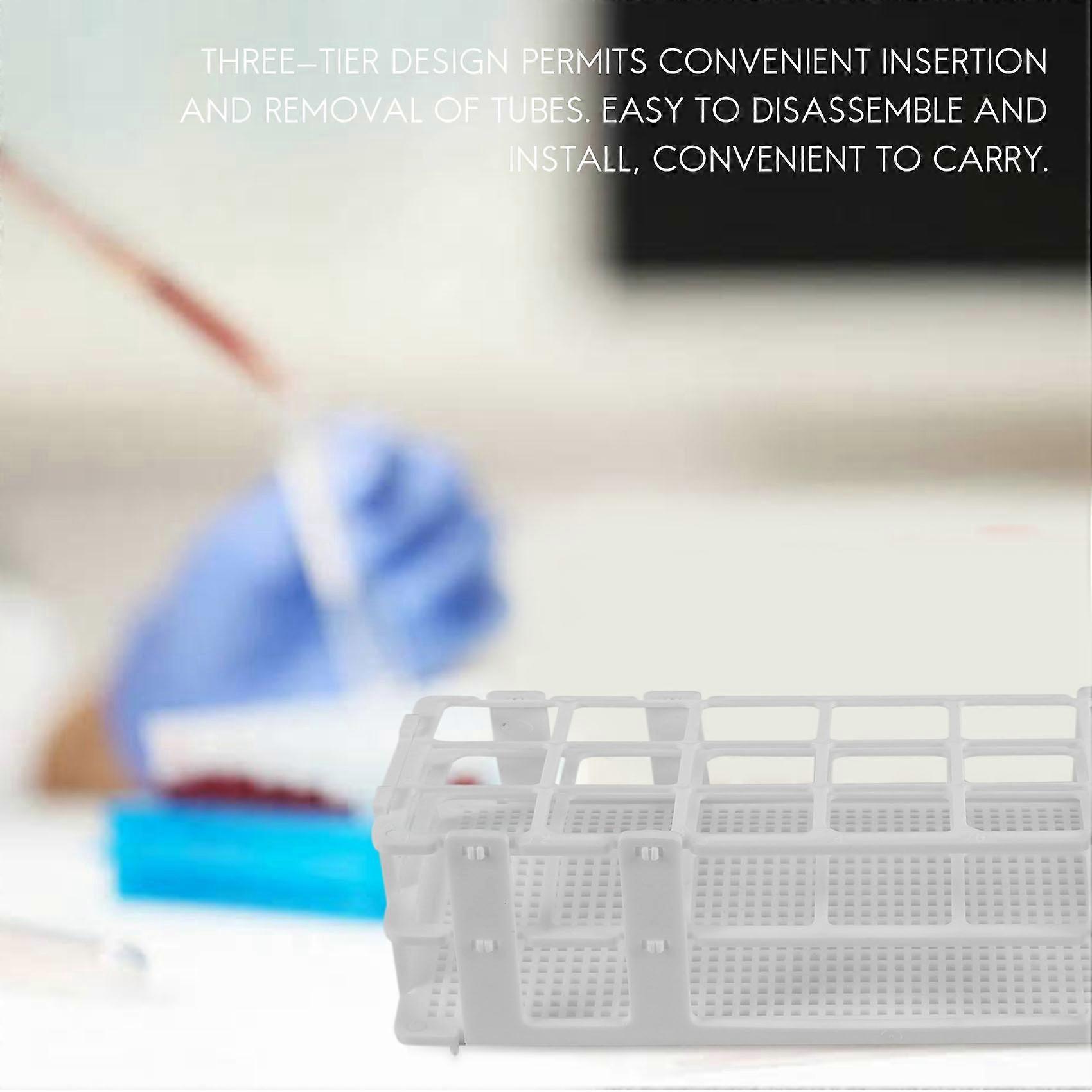 3 Packs Plastic Test Tube Rack, 21 Holes Lab Test Tube Rack Holder for ...