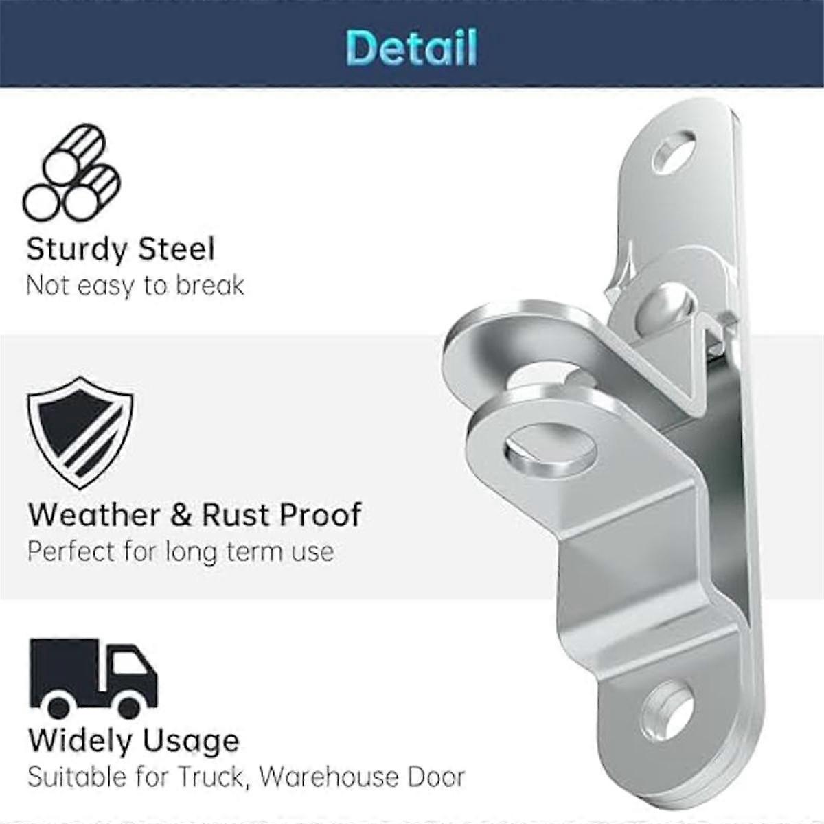 2Pcs Cargo Trailer Door Hasp Keeper Lock Handle Enclosed Car Hauler for ...