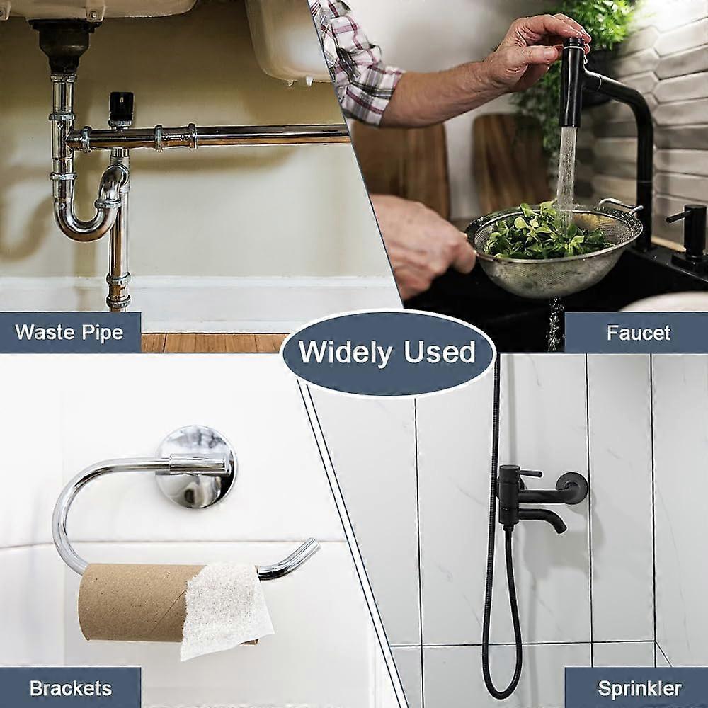 Pack Stainless Steel Pipe Cover, Black Threaded Escutcheon Heating Pipe ...