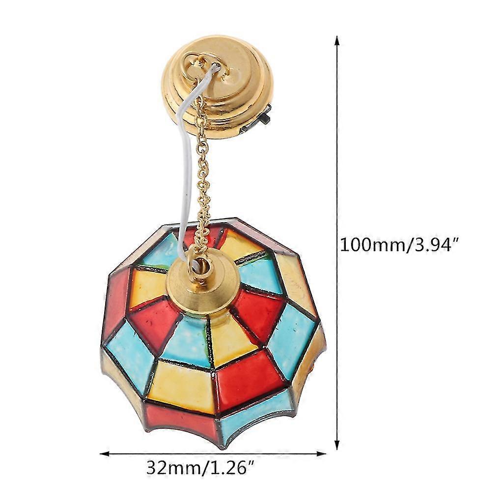 1:12 Scale Mini Led Chandelier Ceiling Lamp Model Dollhouse Miniature ...