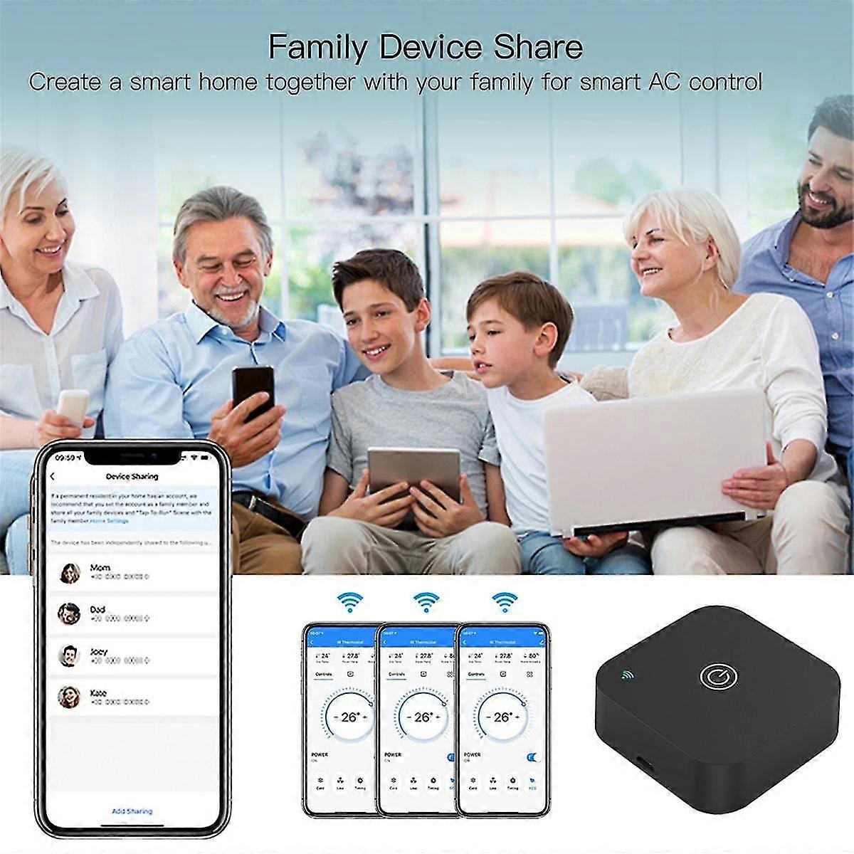 Tuya Wifi Ir Thermostat Ac Controller Remote Control Temperature And ...