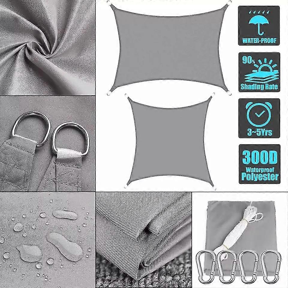 12 Sizes Sun Shade Sails , Rectangle Waterproof Shade Sail For Garden ...