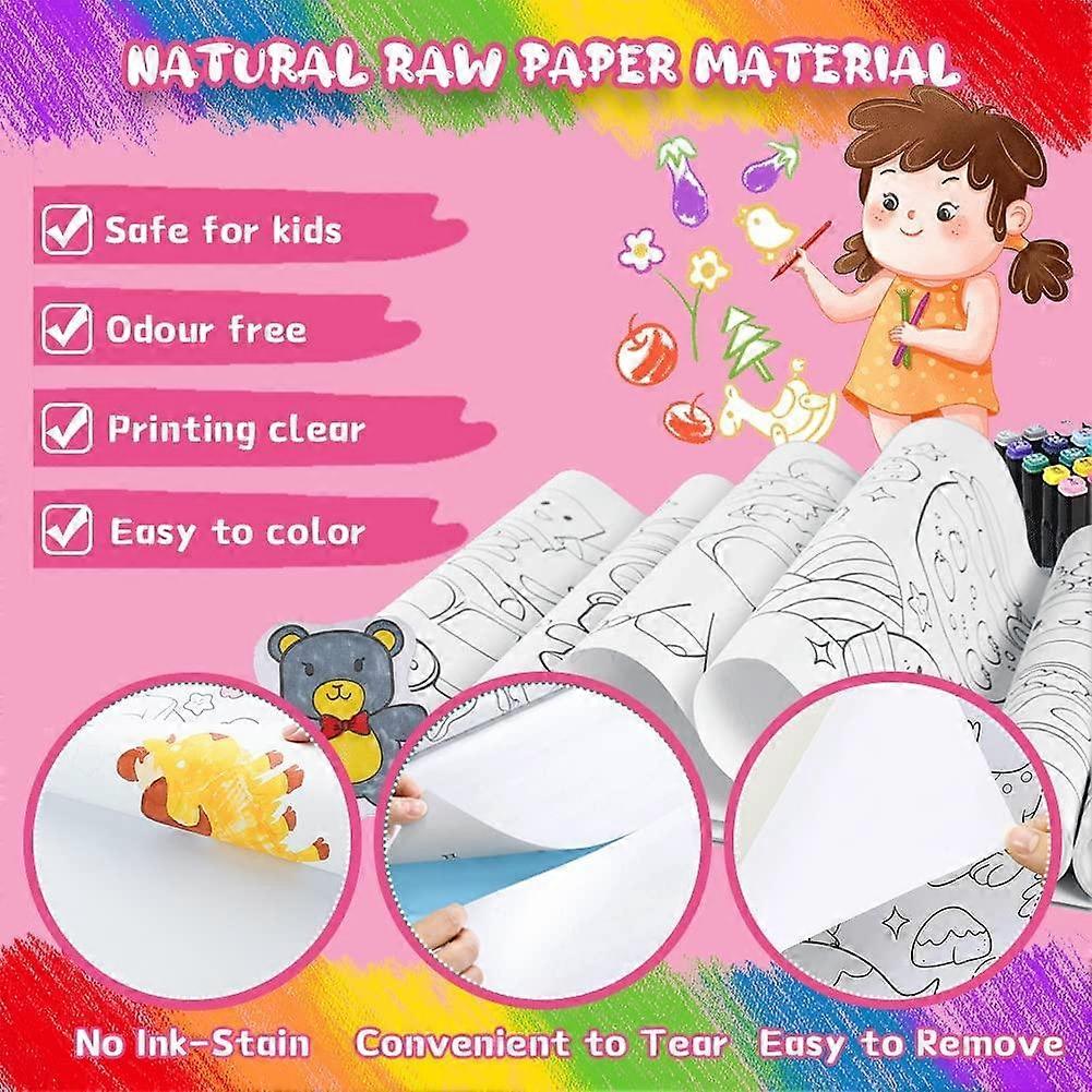 Children's Drawing Roll, 118 X 11.8 Inch Coloring Paper Rolls for ...