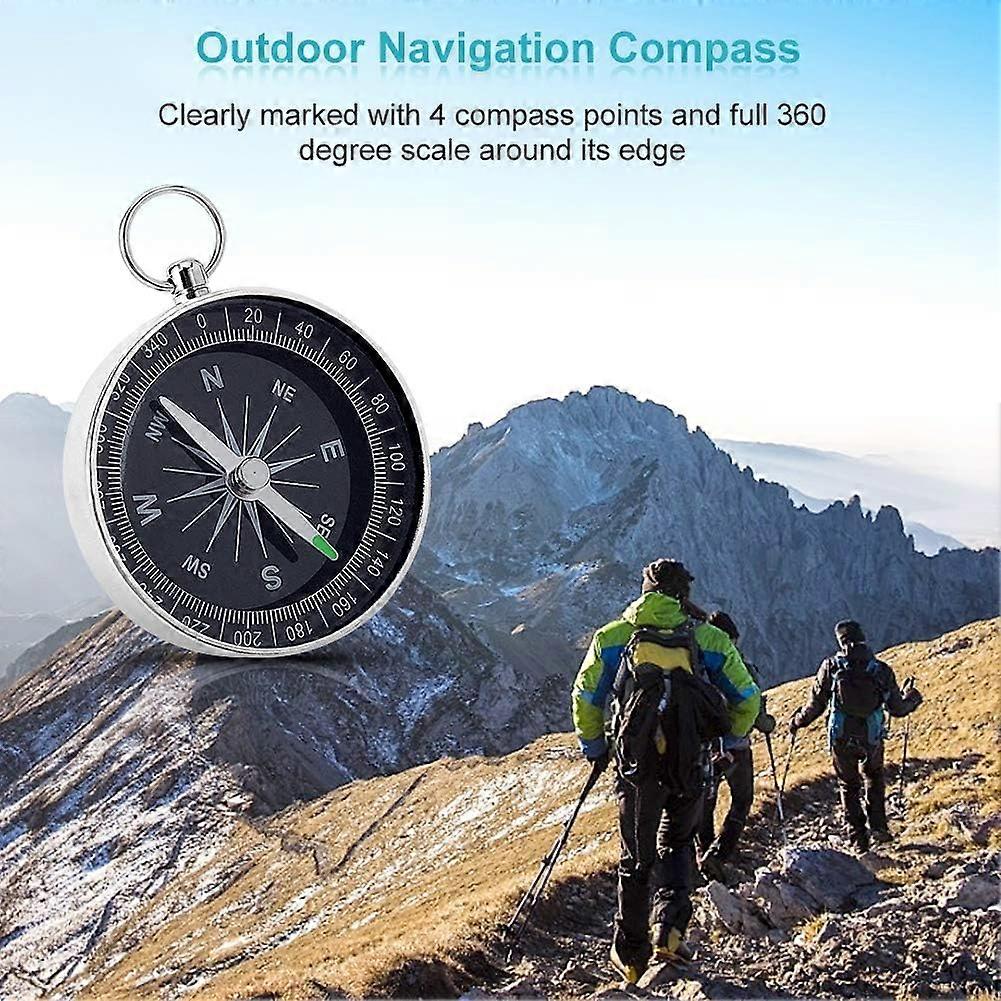 Pocket Compass, Mini Compass, High Accuracy Compass, Silver Portable ...
