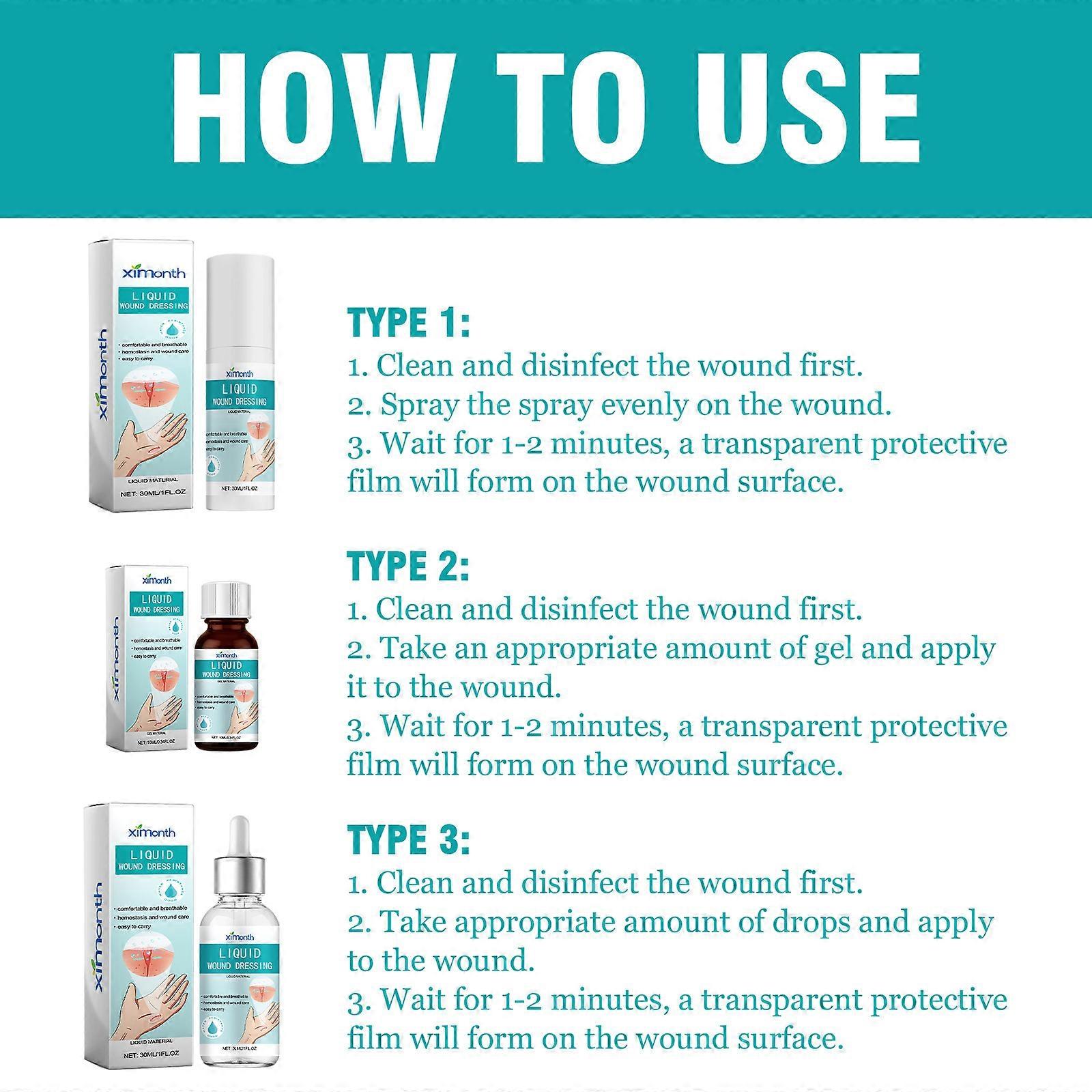 Liquid Wound Dressing, Liquid Band-aid, Wound Dressing Wound Surface ...