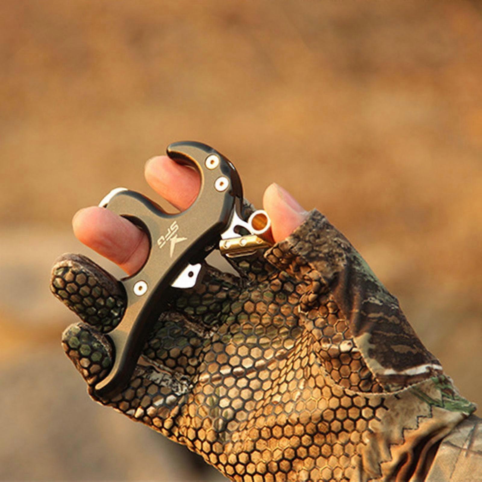 4 Finger Grip Thumb Trigger Release Assistant Compound Bow Archery ...