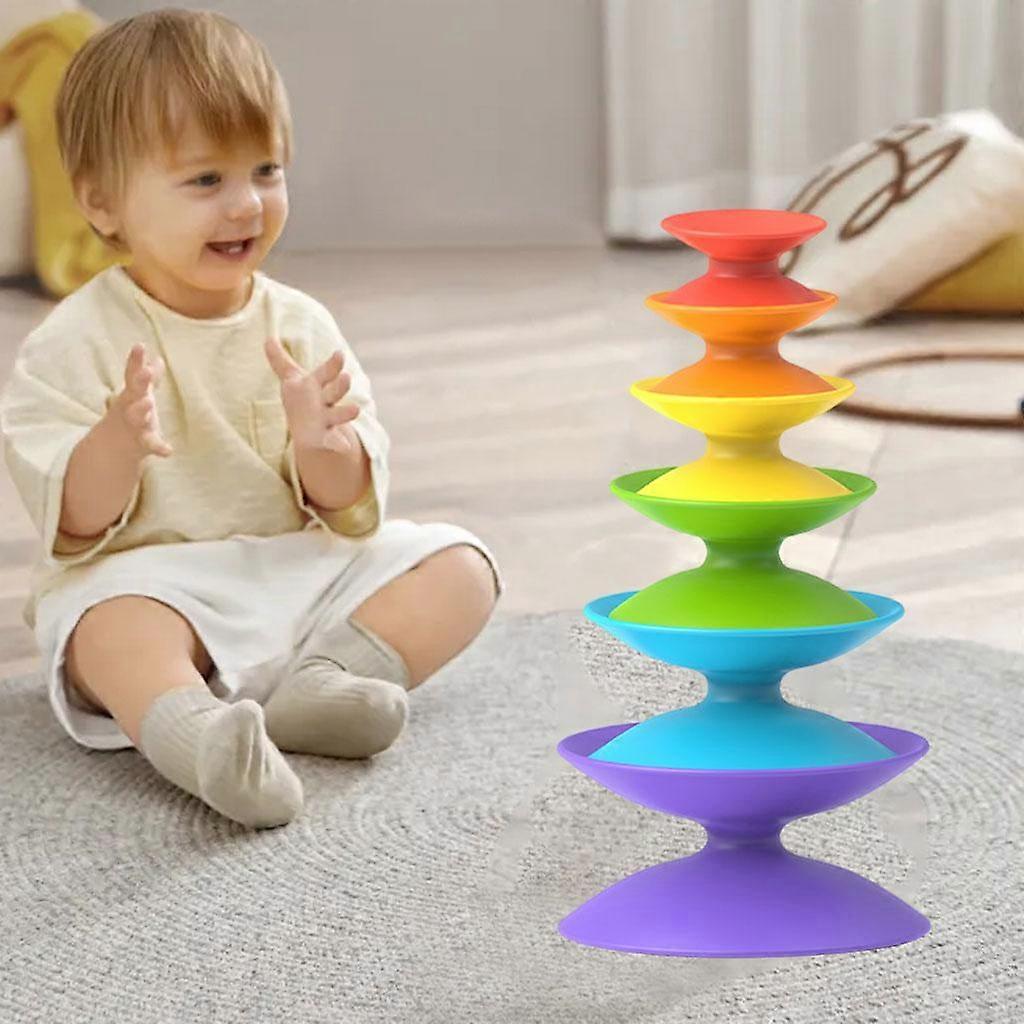 Baby Stacking Rings Toys Building Circle Stacker Sensory Educational ...
