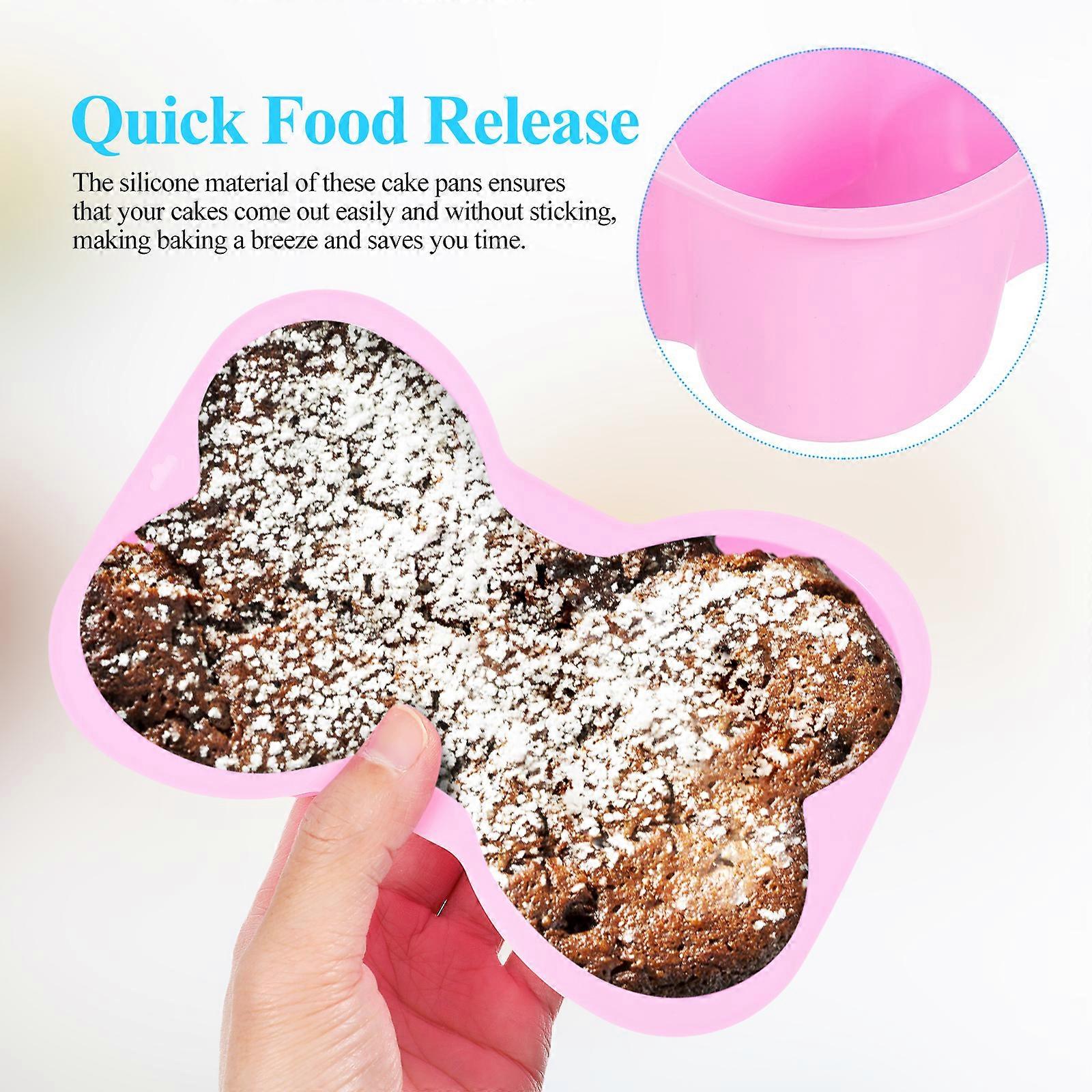 2 Pcs Dog Cake Pan Bone Shape Cake Mold Novelty Pet Cake Pan Silicone ...