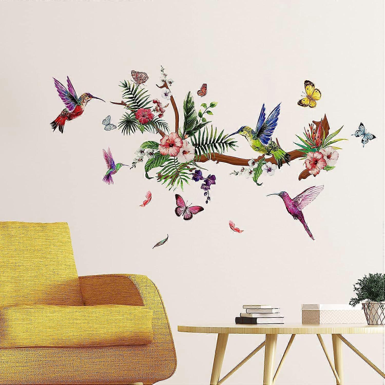 Hummingbirds Wall Decals Peel and Stick Birds Vinyl Wall Stickers ...
