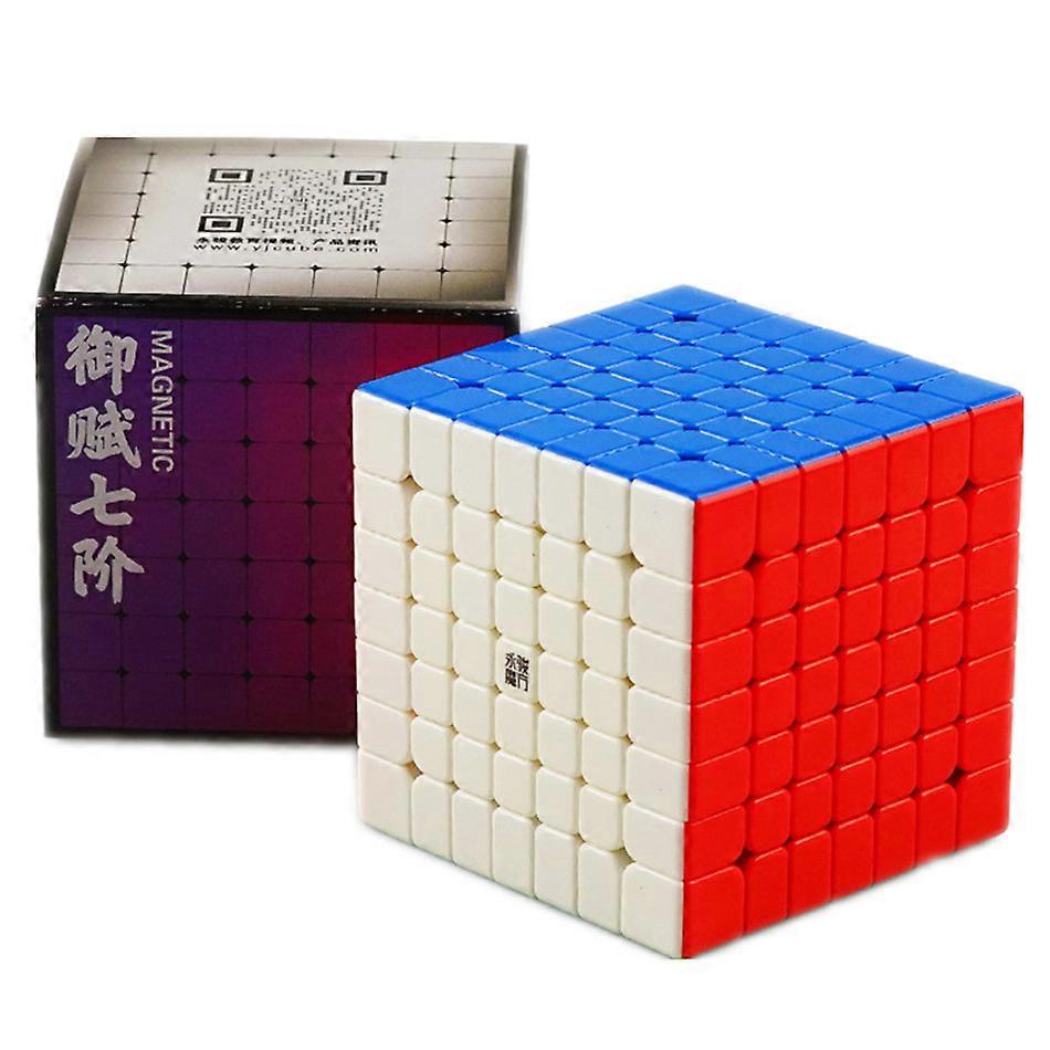 YJ Yufu V2 M 7x7 Magnetic Magic Speed Cube Stickerless Professional ...