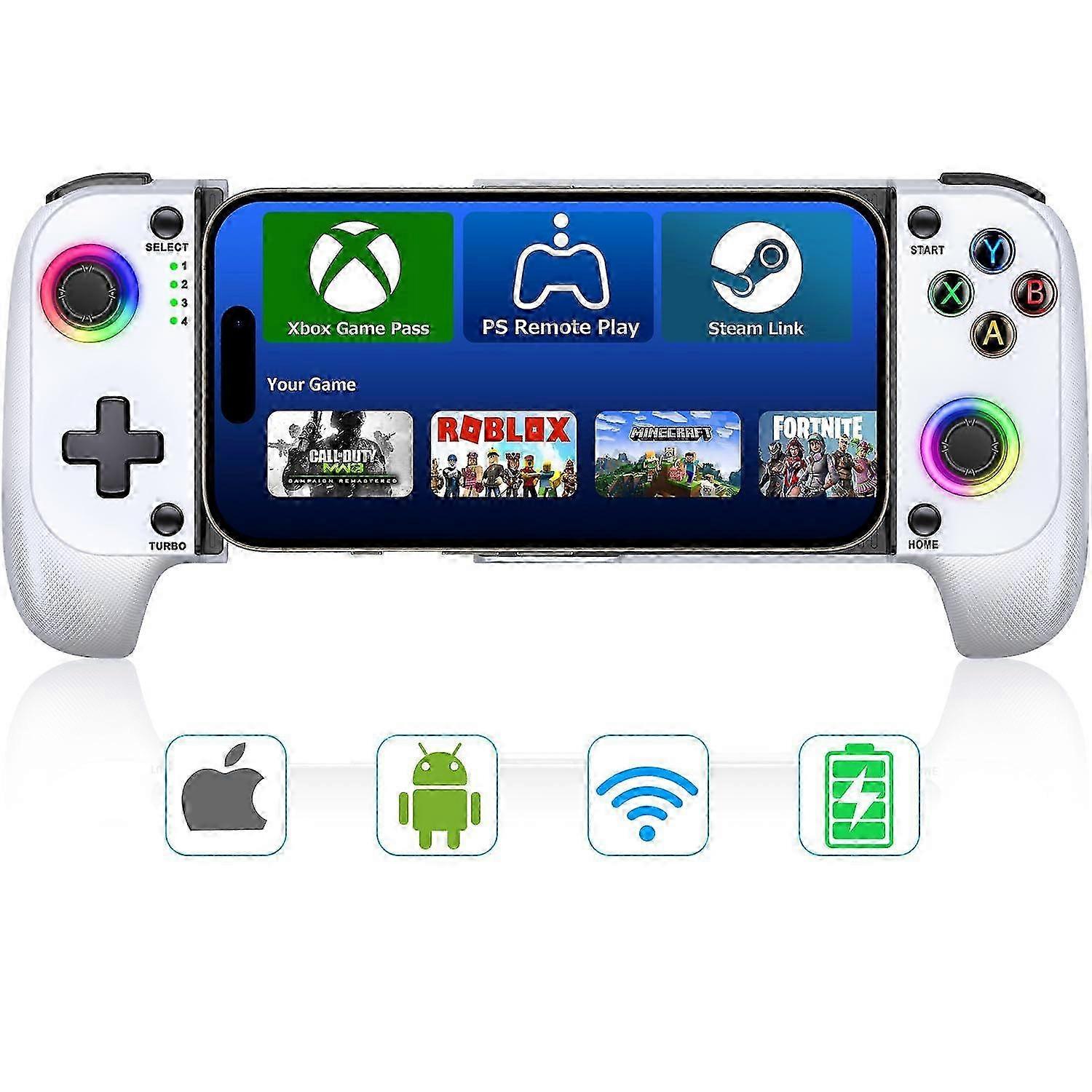 Mobile Gaming Controller for Android/iPhone,RGB Light Hall Effect ...