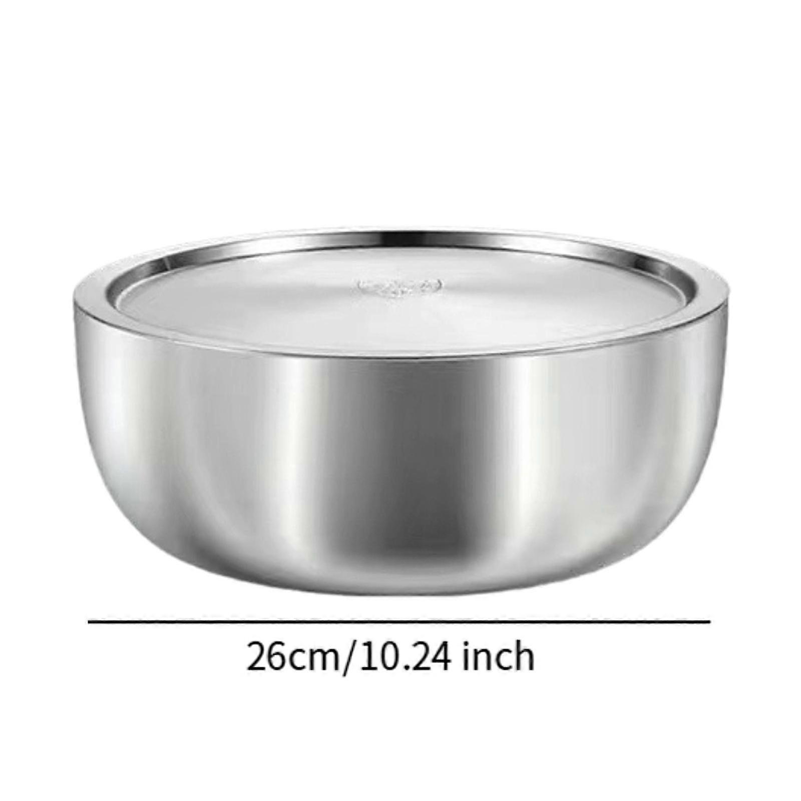 Stainless Steel Basin with Lid, Mixing Bowl, Kitchen Gadget ,Food ...