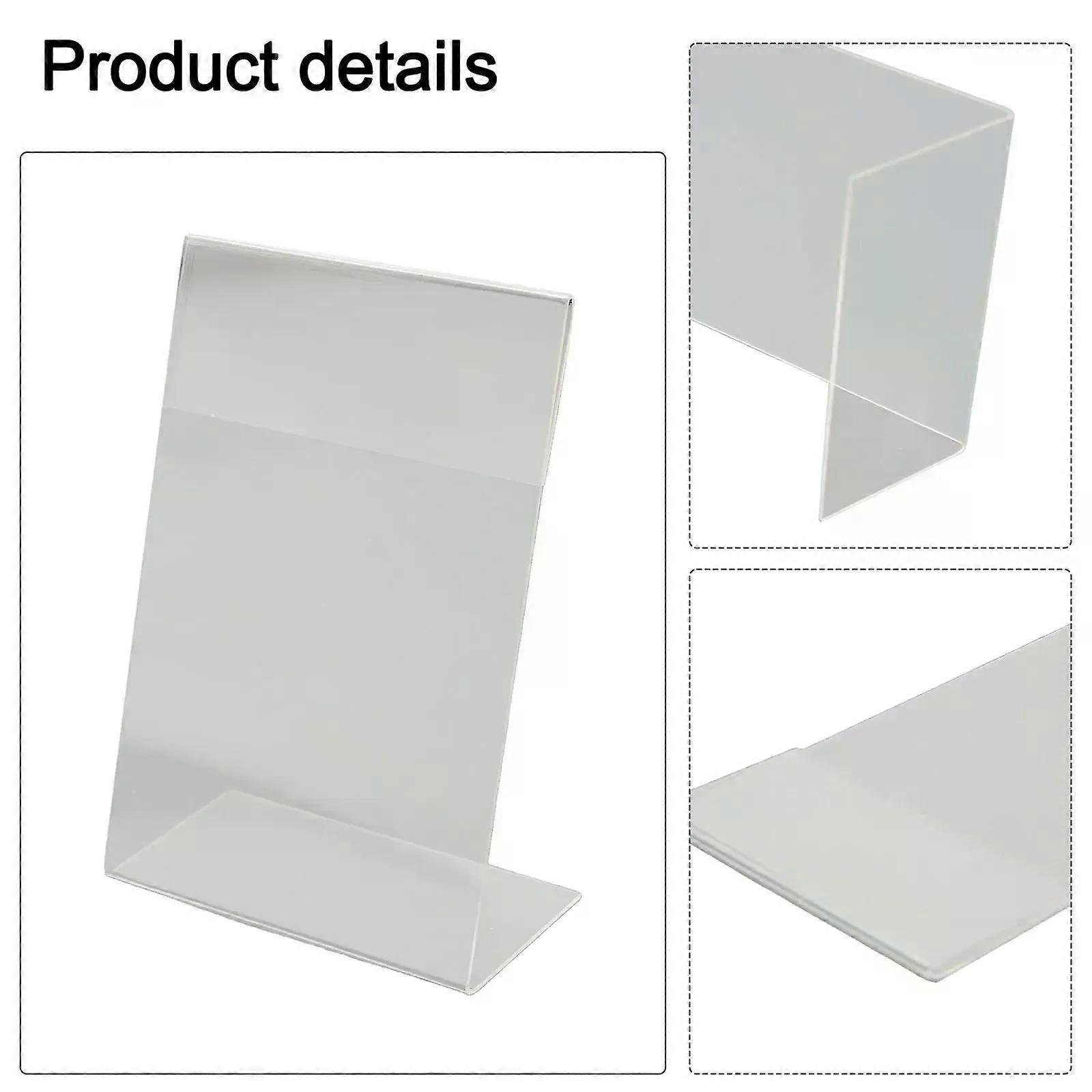 10/20 Pcs A6 Clear Acrylic Display Stand For Office Desk Display Card ...